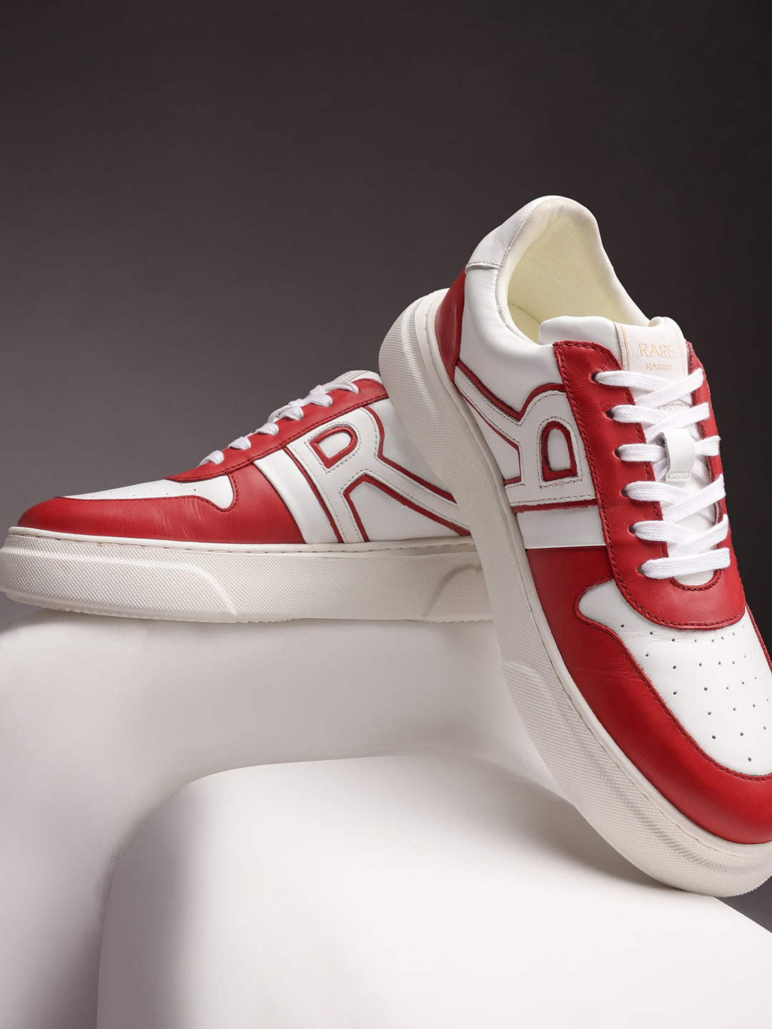 Buy RARE RABBIT Men Cygnus Pro Colourblocked Leather Sneakers - Casual ...