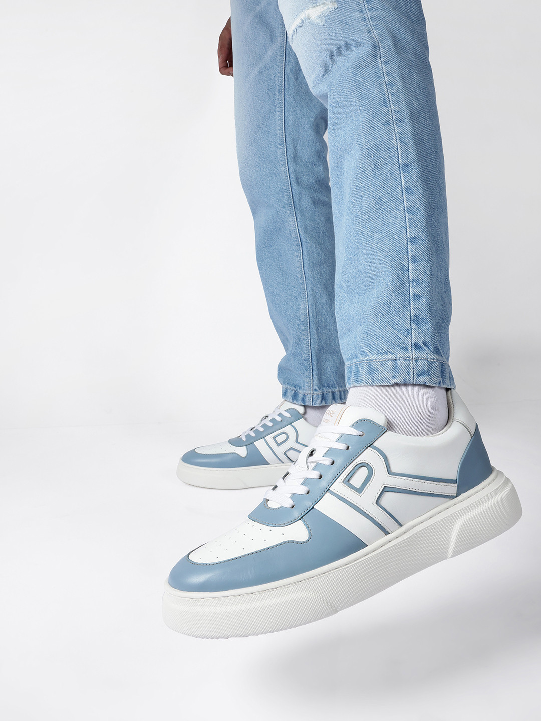 Buy RARE RABBIT Men Cygnus Pro Colourblocked Leather Sneakers - Casual ...