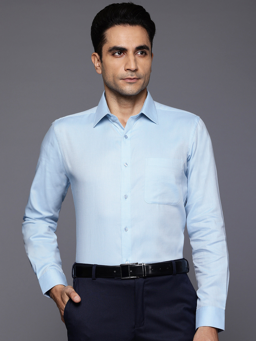 Buy Raymond Slim Fit Pure Cotton Formal Shirt - Shirts for Men 29896764 ...