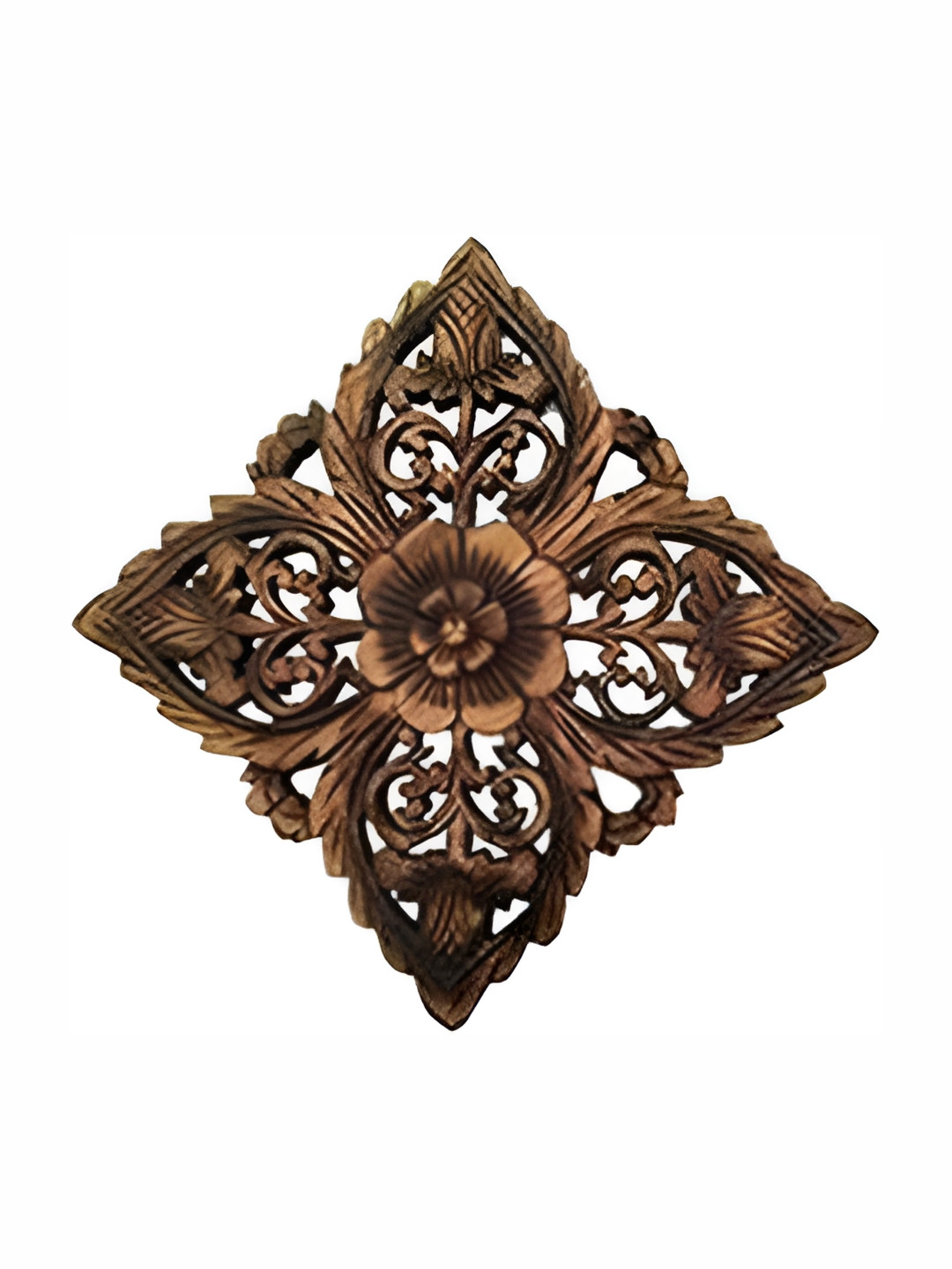 Buy VAS Collection Home Brown Textured Wood Wall Plates - Wall Decor ...