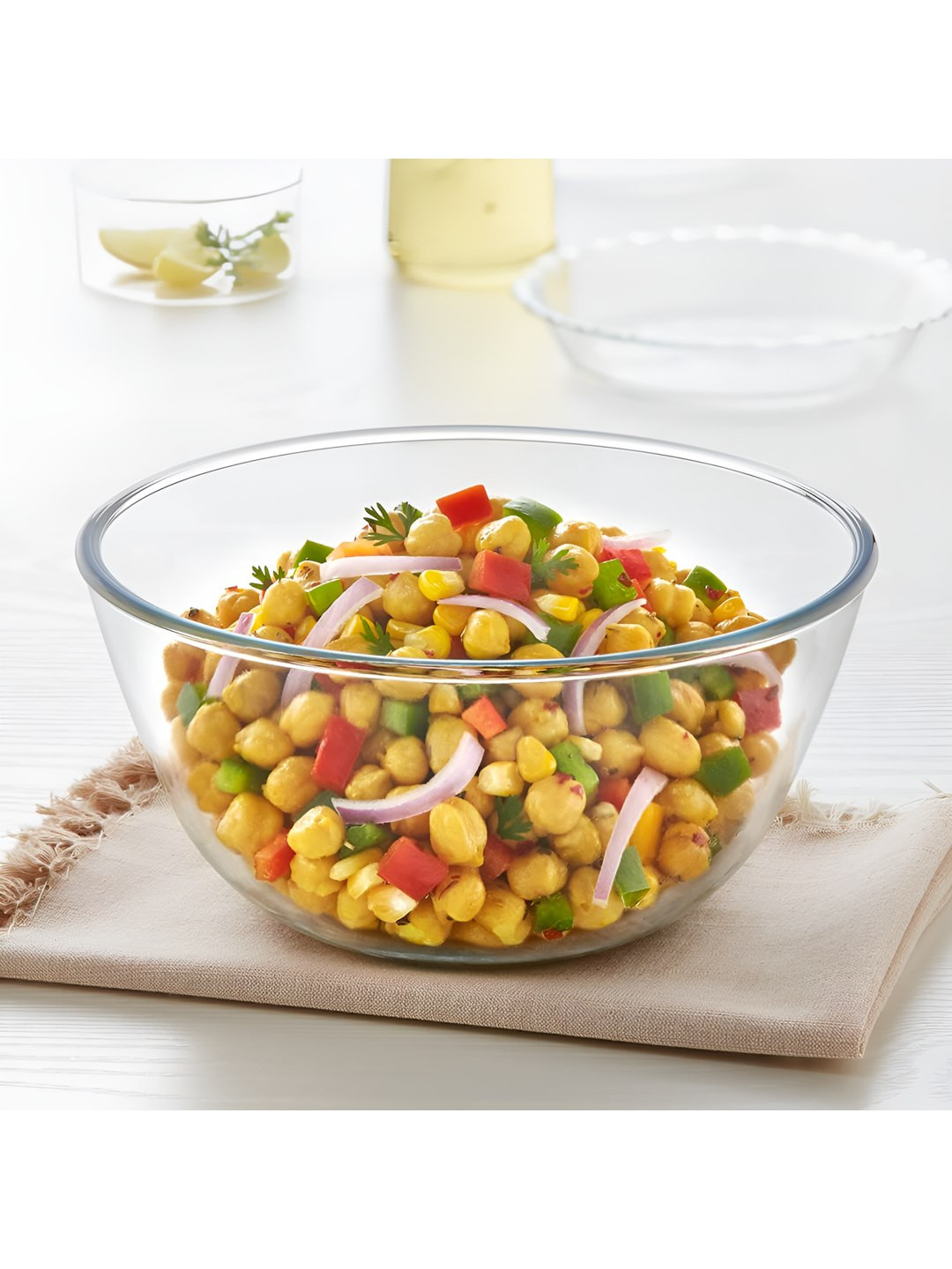 Buy BOROSIL Transparent Multipurpose Serving & Mixing Glass Bowl 350ml ...