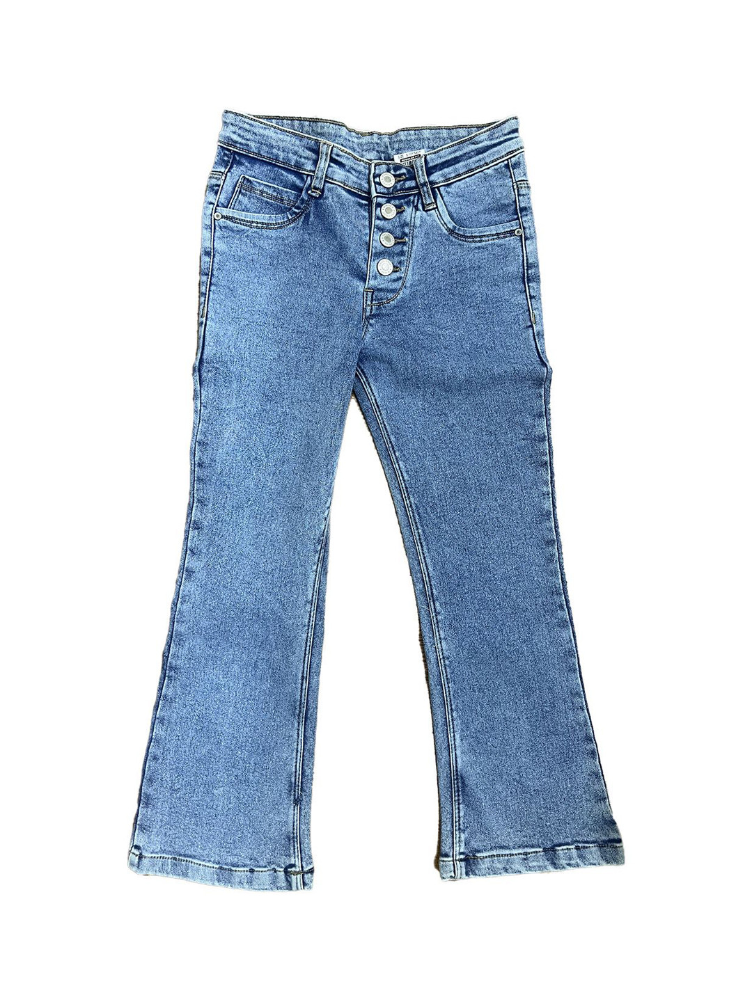 Buy TINY HUG Girls Bootcut High Rise Stretchable Jeans - Jeans for ...