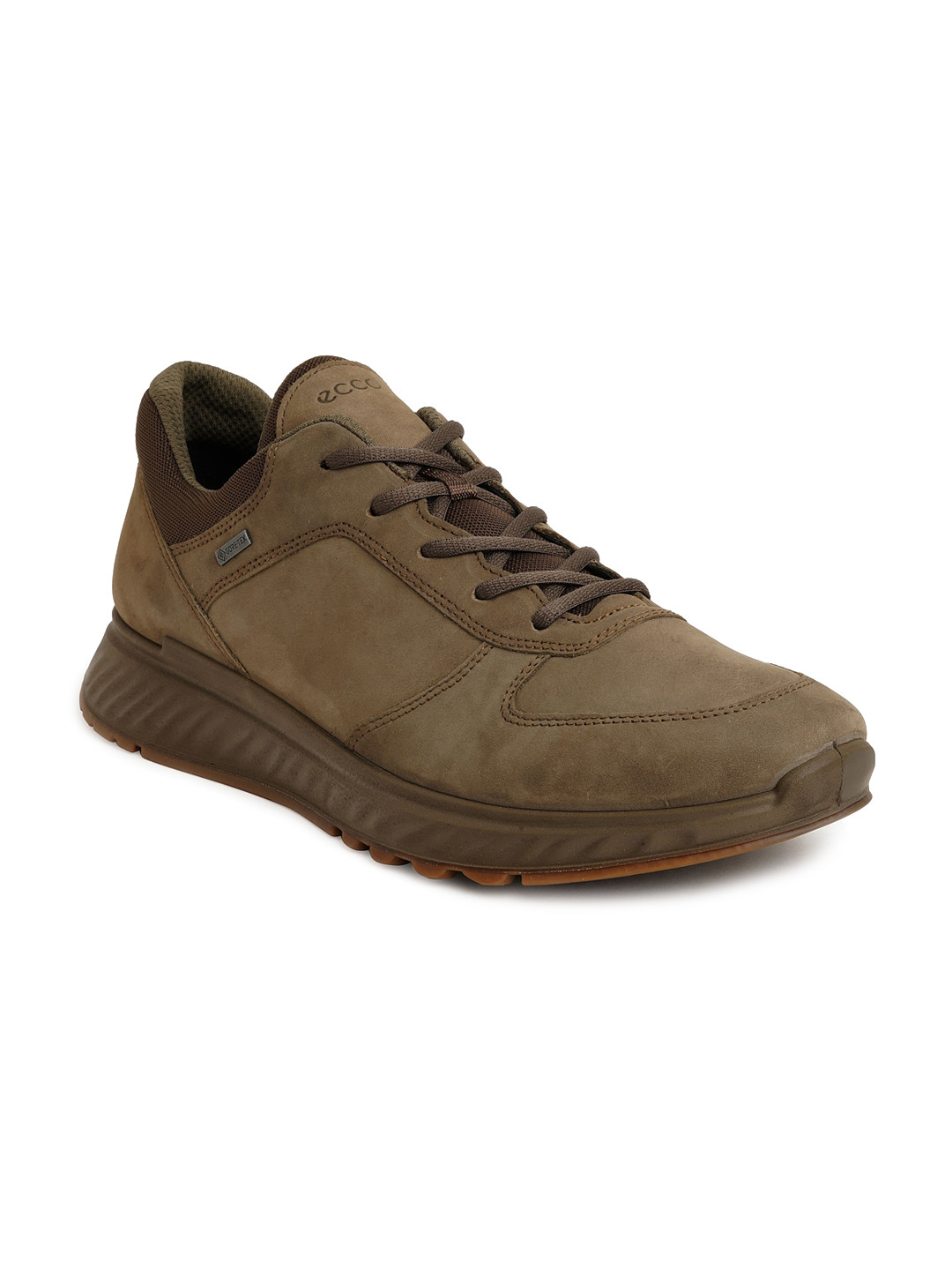 Buy ECCO Men Exostride Dark Clay Leather Regular Outdoor Shoes - Casual ...