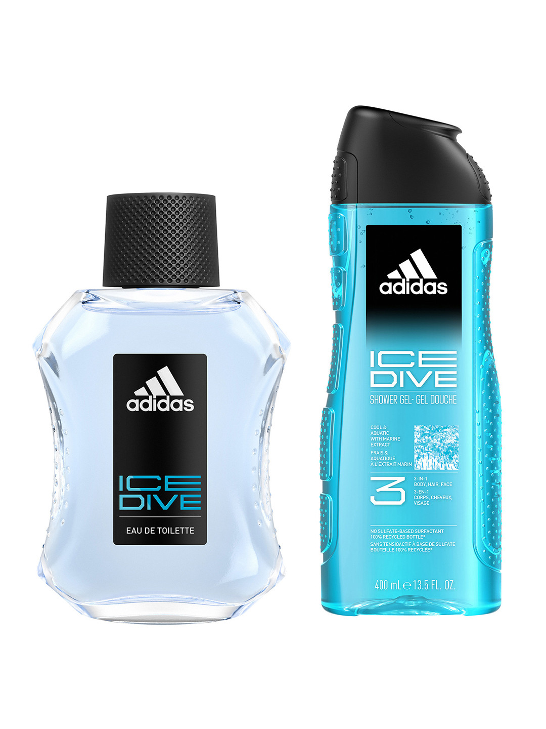 Buy ADIDAS Men Set Of Ice Dive Long Lasting Eau De Toilette 100 Ml ...