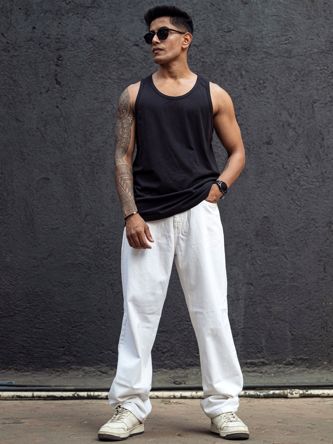 Buy Powerlook Men Hooded Sleeveless Solid T Shirt - Tshirts for Men ...
