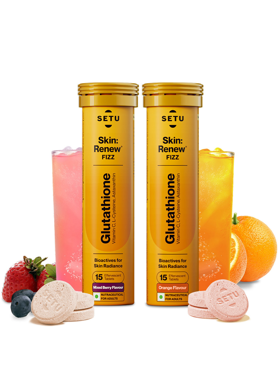 Buy Setu Pack O 2 Skin Renew Glutathione 30 Effervescent Tablets Mixed ...