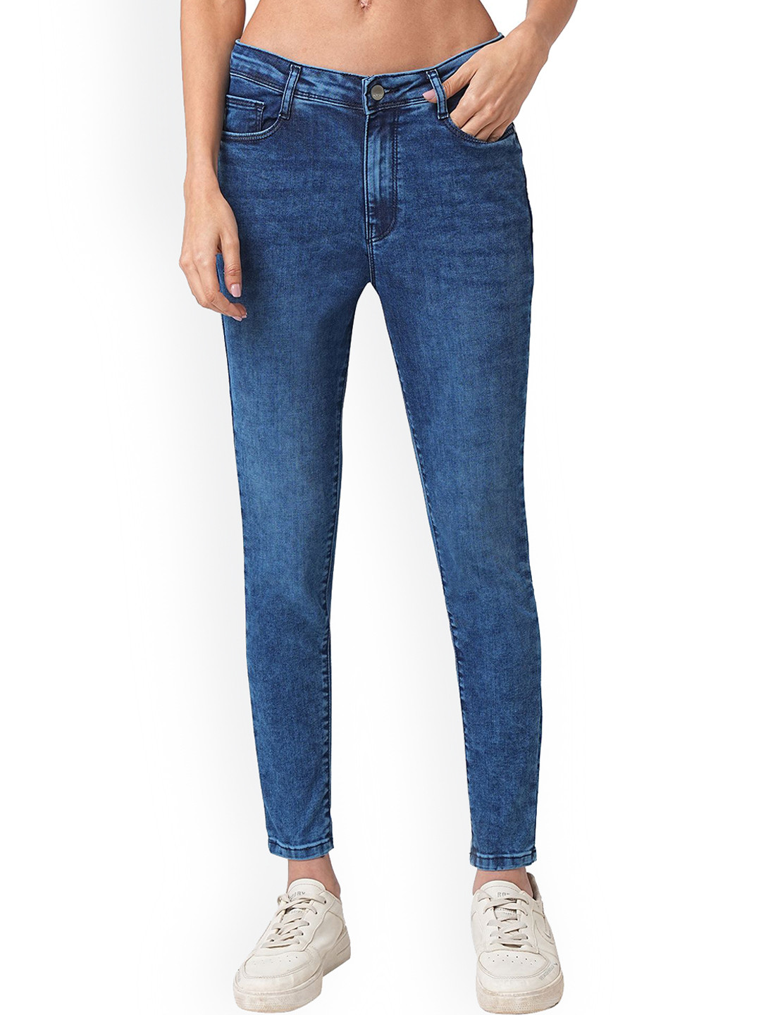 Buy Kraus Jeans Women Skinny Fit Mid Rise Light Fade Jeans - Jeans for ...