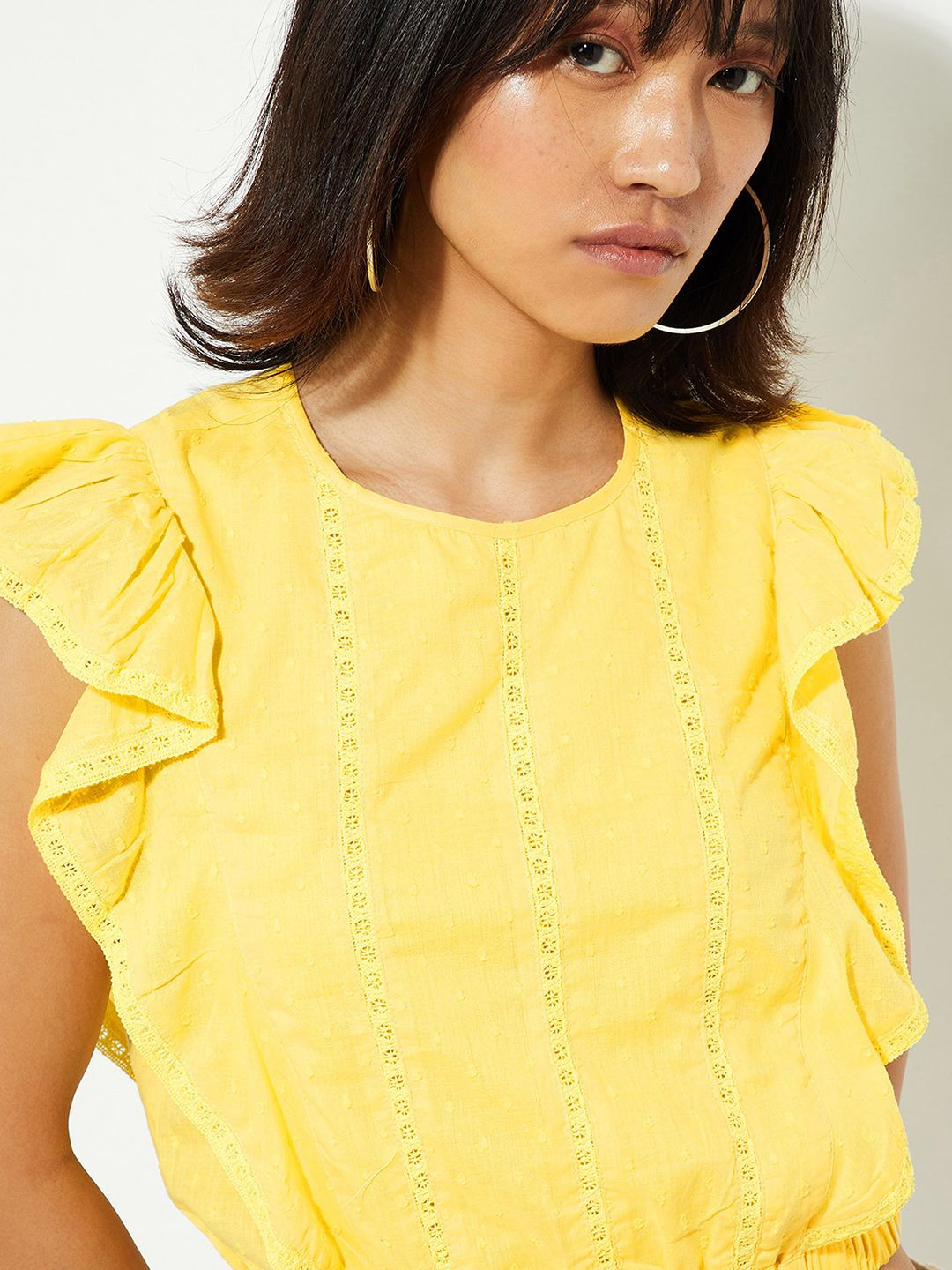 Buy Max URB_N Women Dobby Woven Ruffle Top - Tops for Women 29906267 ...