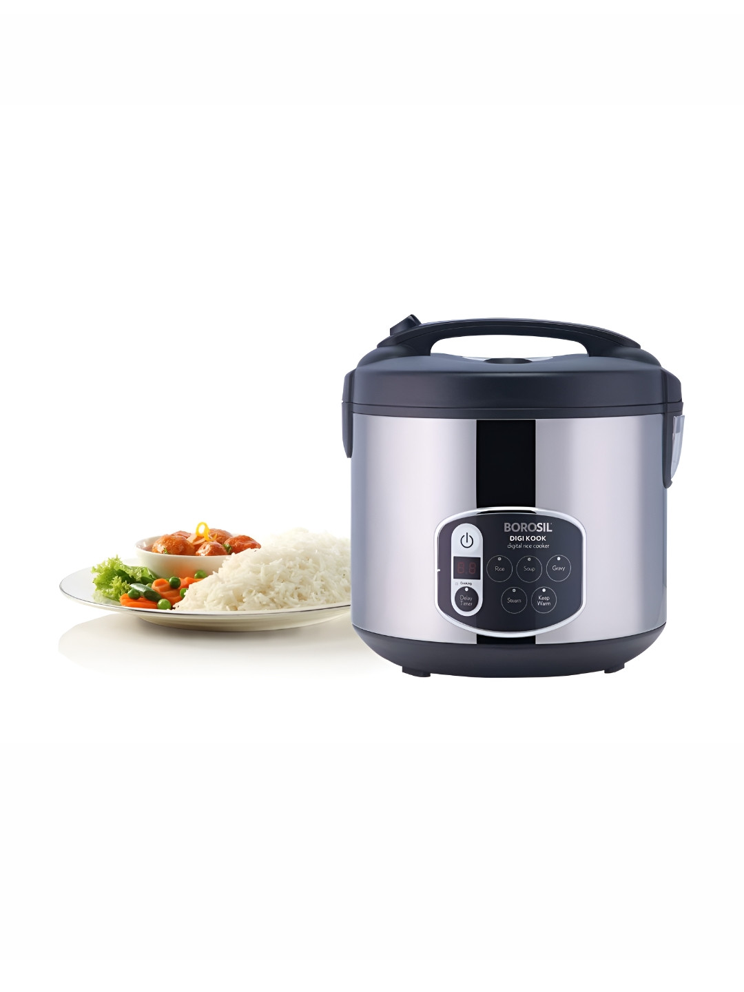 Buy BOROSIL Black Electric Rice Cookers And Steamer - Electric Pressure ...