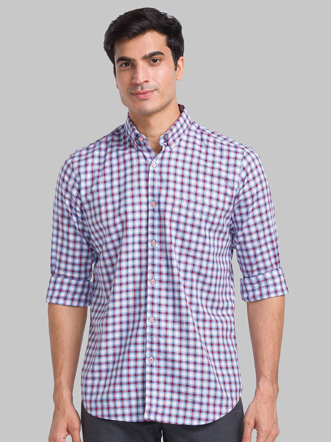 Buy Raymond Checked Pure Cotton Shirts - Shirts for Men 29916845 | Myntra