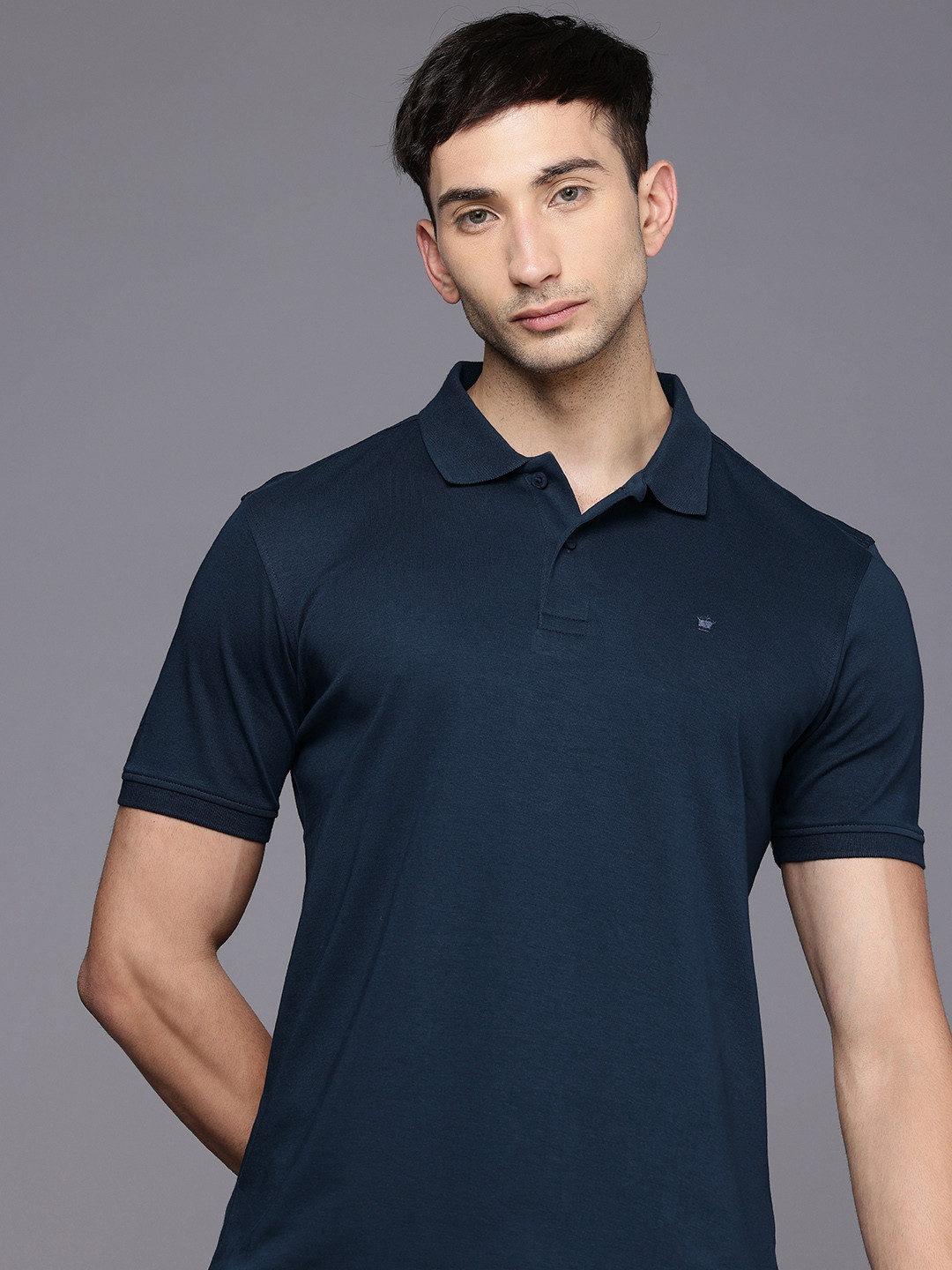 Buy Louis Philippe Polo Collar Pure Cotton T Shirt - Tshirts for Men ...