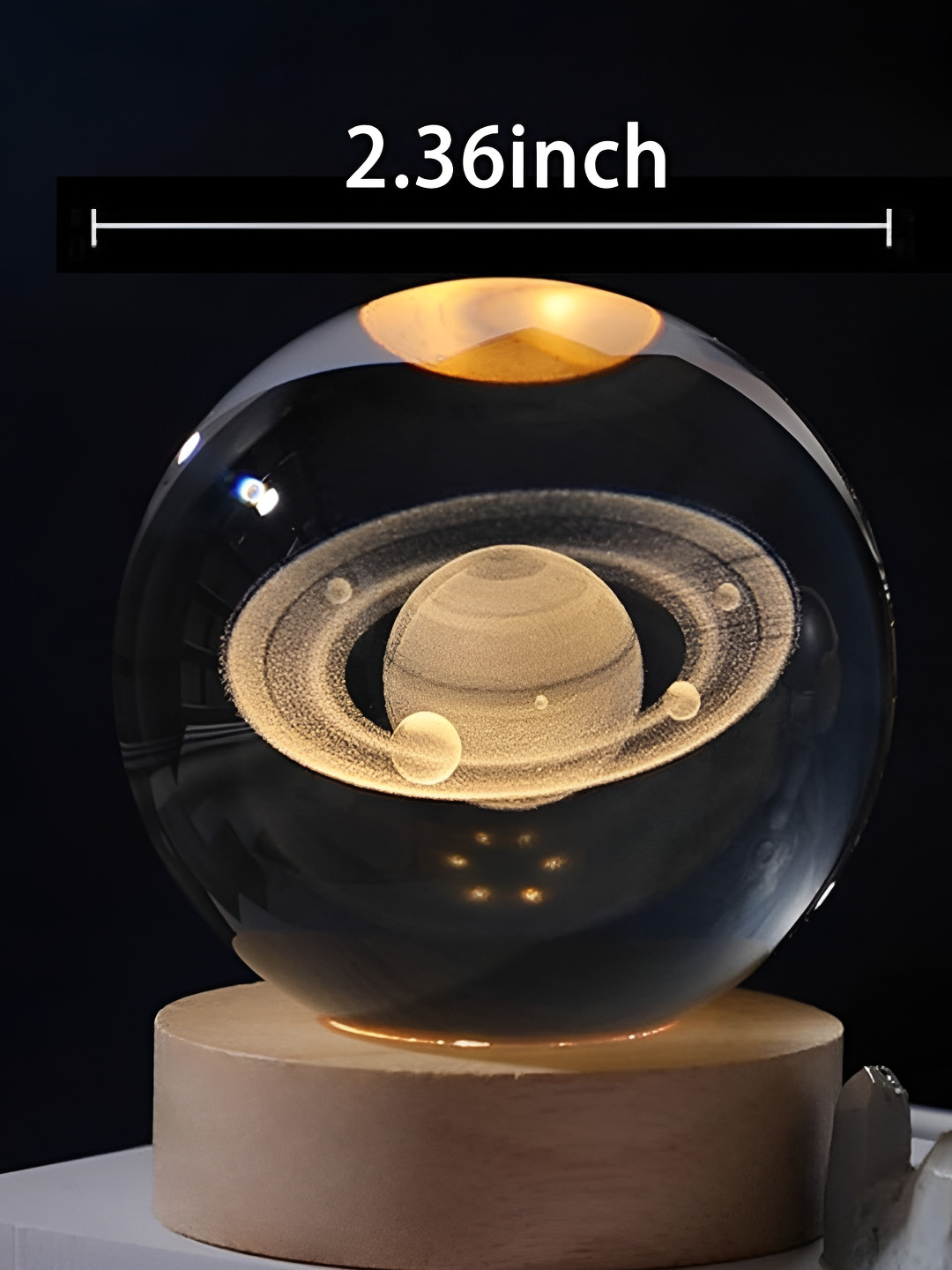 Buy XERGY Transparent Glass Contemporary Spherical Table Lamp - Table ...