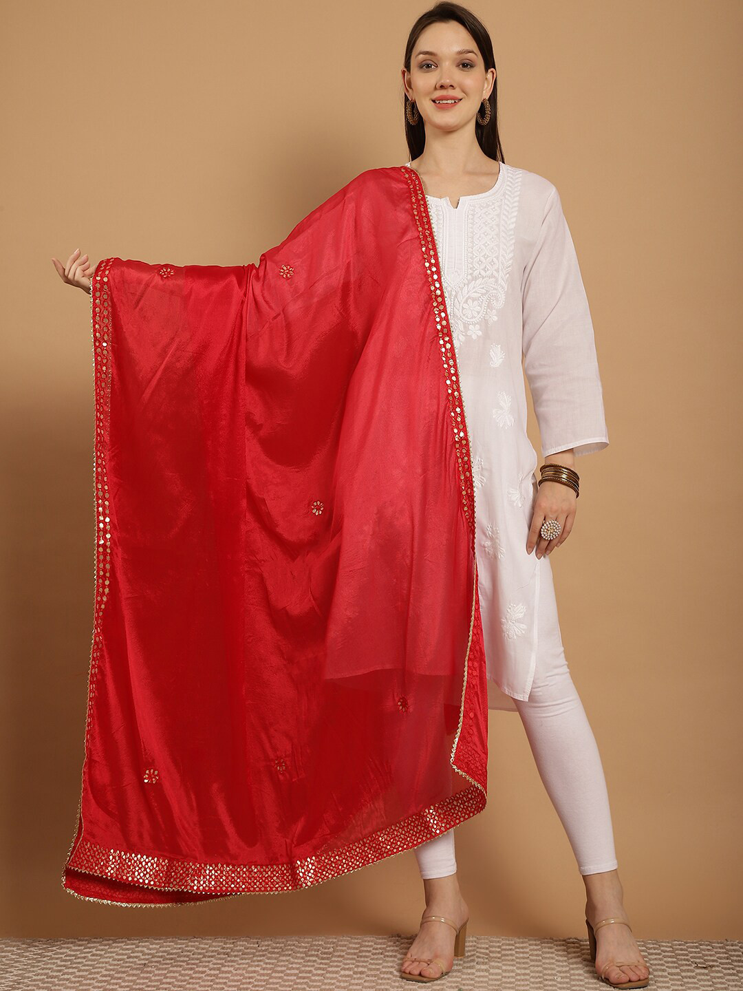 Buy SOUNDARYA Embroidered Dupatta With Gotta Patti - Dupatta for Women ...