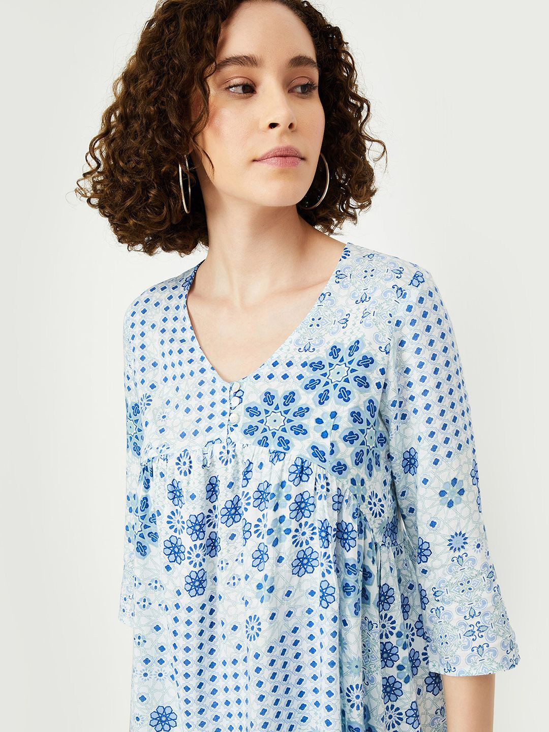 Buy Max Floral Printed V Neck Tunic - Tunics for Women 29929337 | Myntra