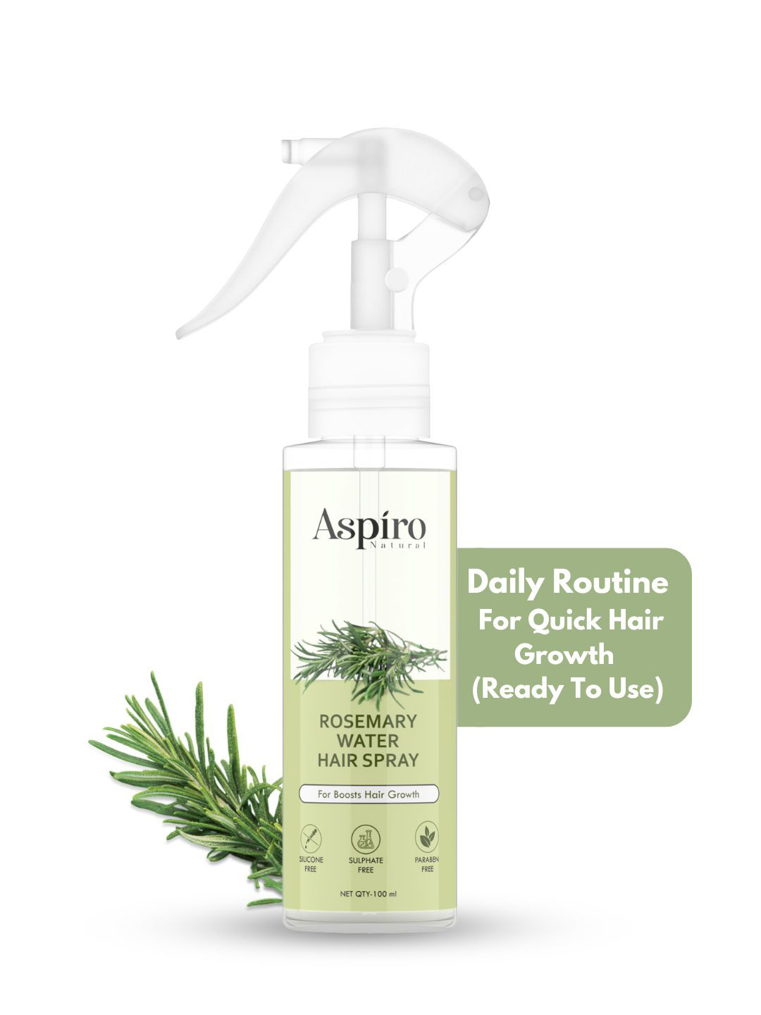 Buy Aspiro Natural Rosemary Water Spray For Hair Growth 100ml - Hair ...