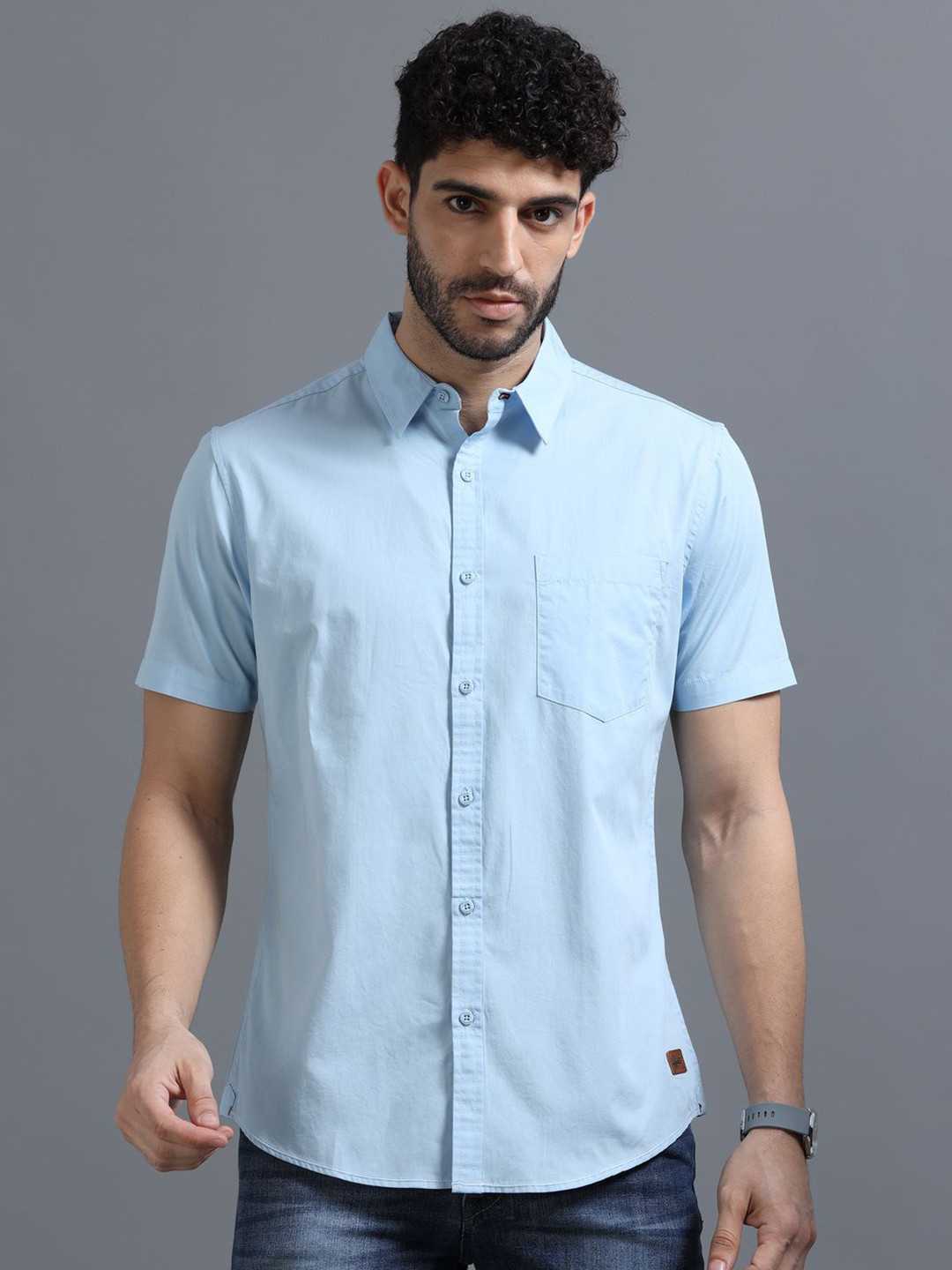 Buy The Roadster Lifestyle Co Pure Cotton Half Sleeve Shirts - Shirts for Men 29936223 | Myntra