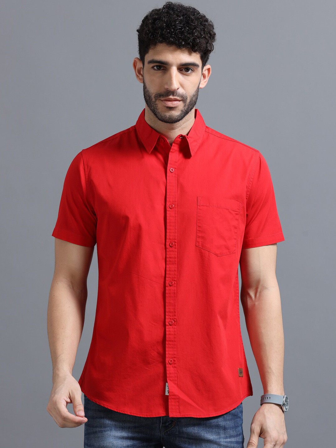 Buy The Roadster Lifestyle Co Pure Cotton Half Sleeve Shirts - Shirts ...