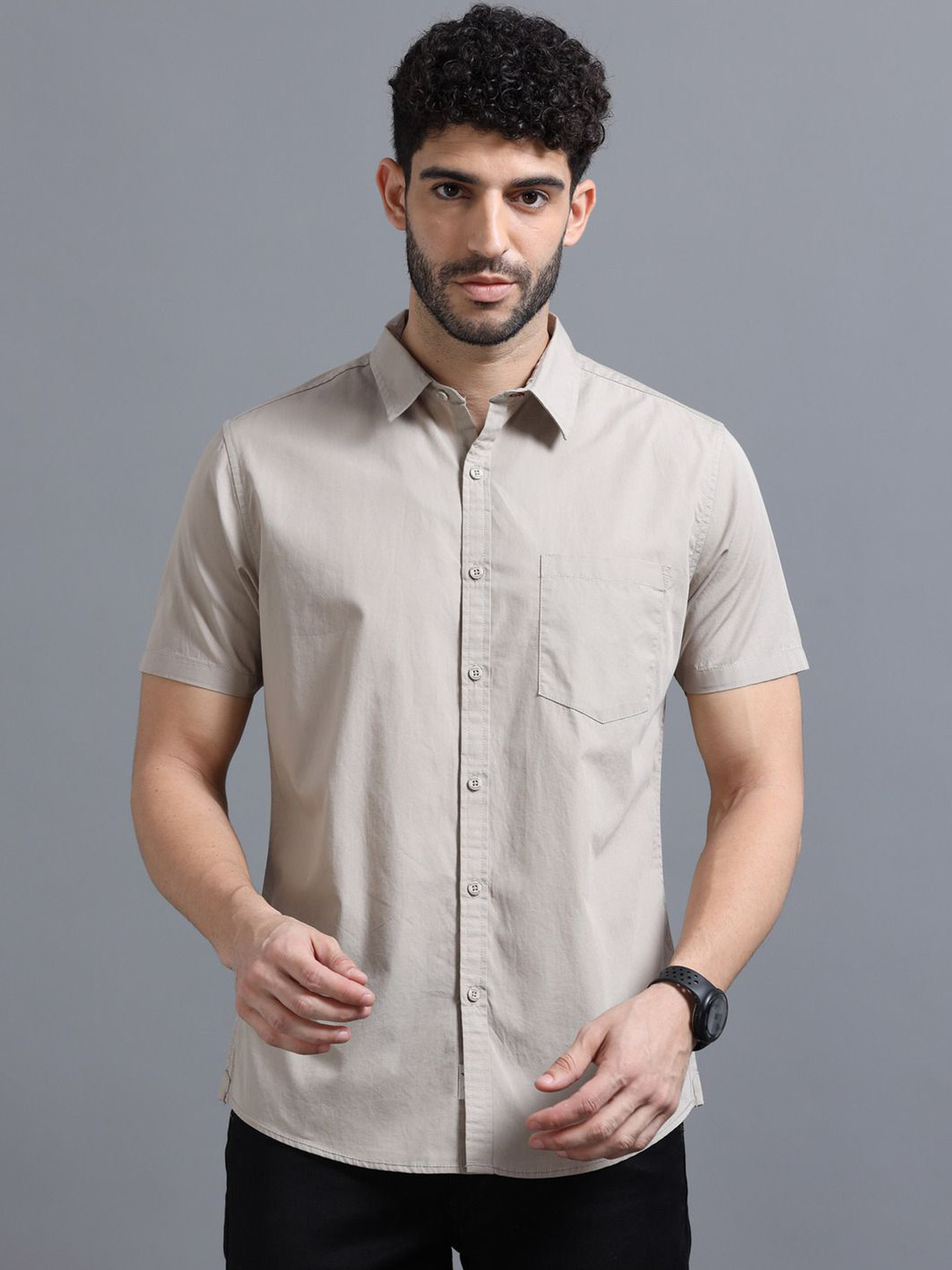 Buy The Roadster Lifestyle Co Pure Cotton Half Sleeve Shirts - Shirts for Men 29936226 | Myntra