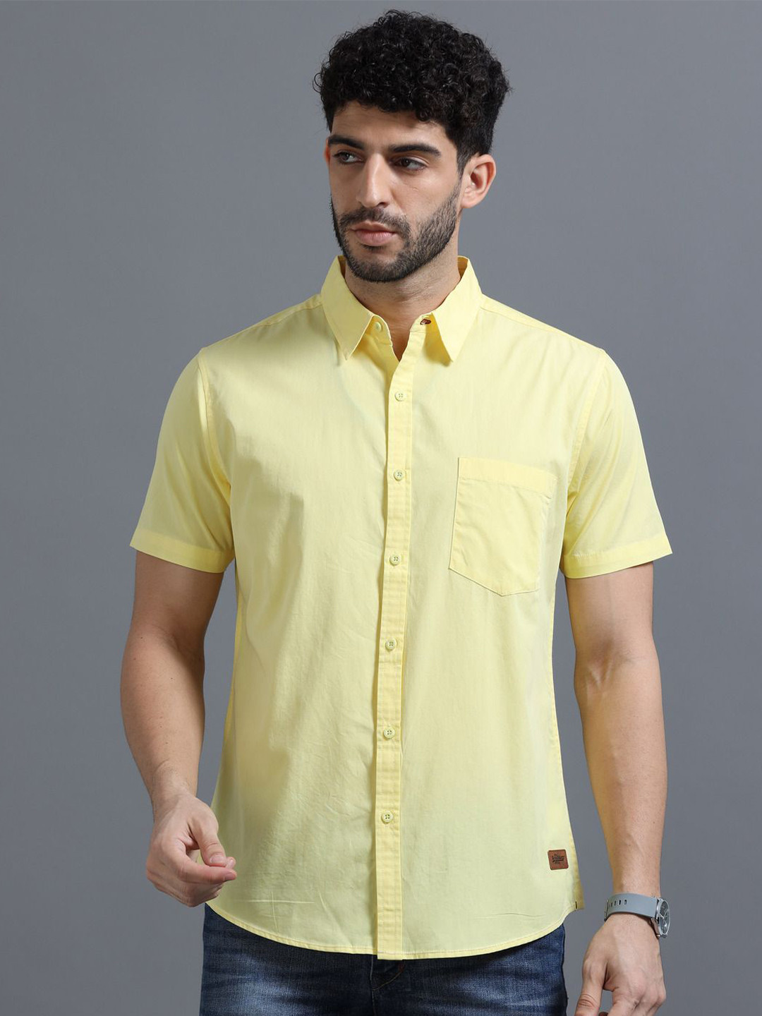 Buy The Roadster Lifestyle Co Pure Cotton Half Sleeve Shirts - Shirts for Men 29936229 | Myntra