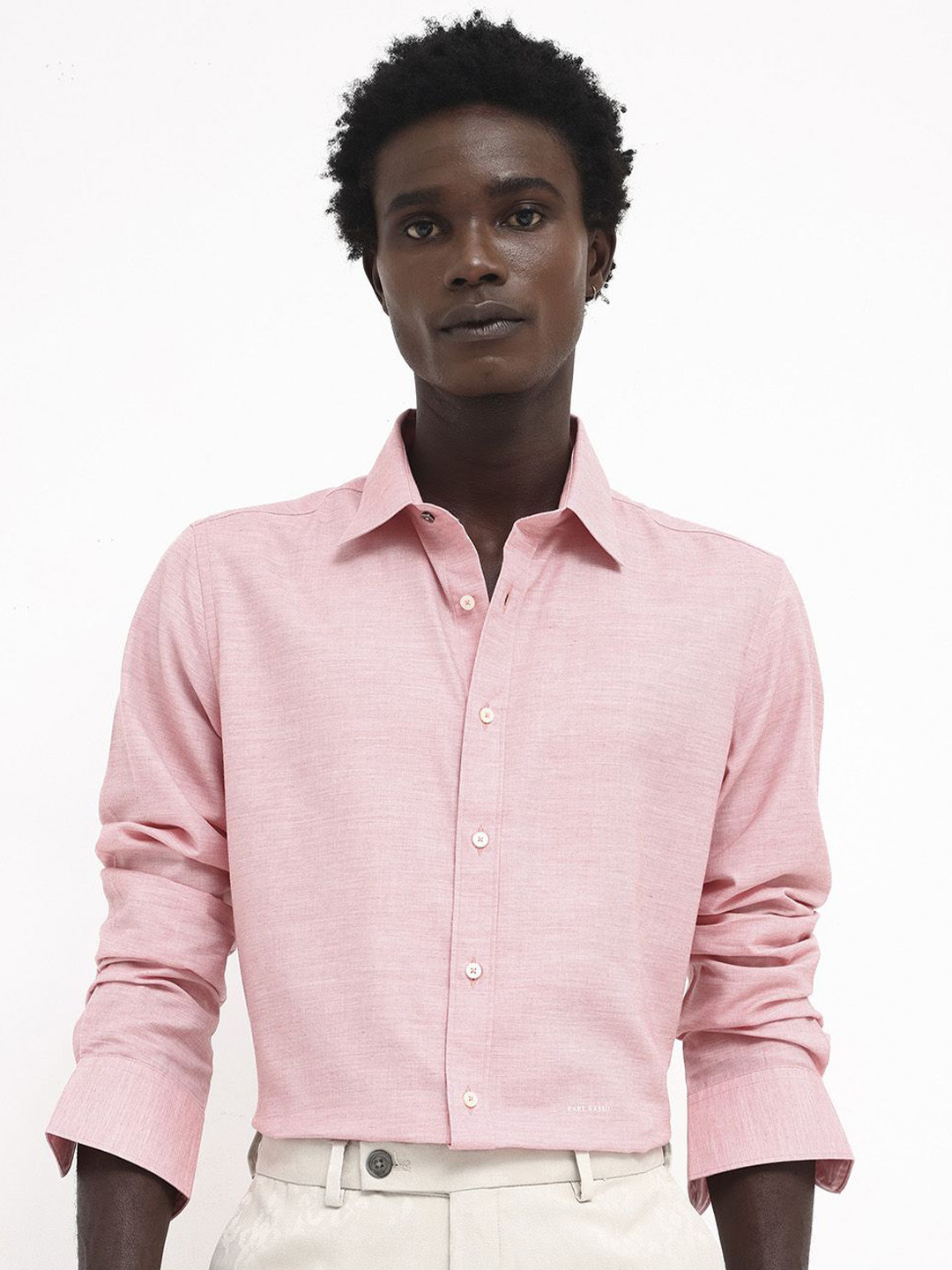 Buy RARE RABBIT Men Chapelle Regular Fit Spread Collar Slim Fit Shirt ...