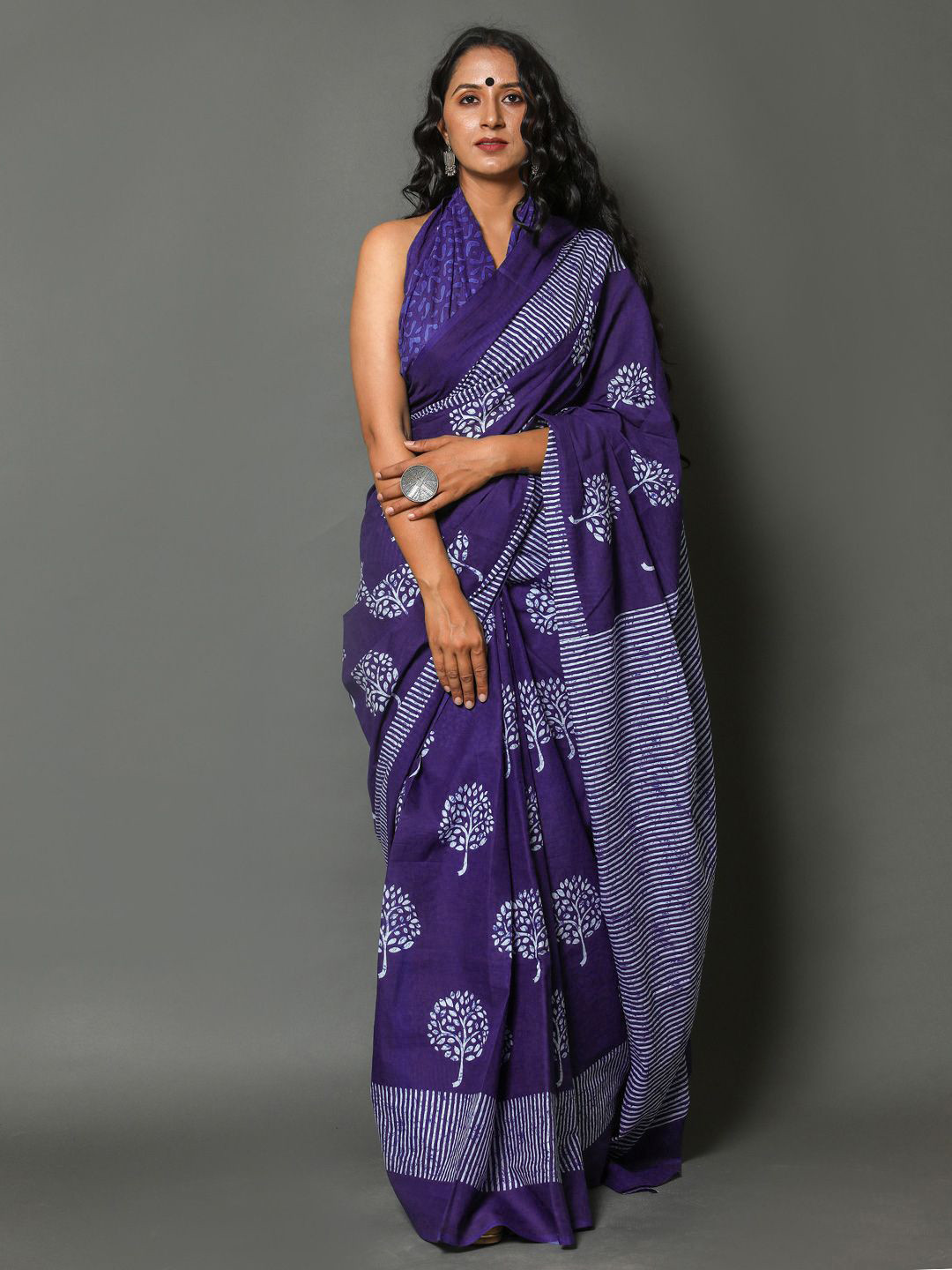 Buy KALINI Ethnic Motifs Pure Cotton Saree - Sarees for Women 29938052 ...