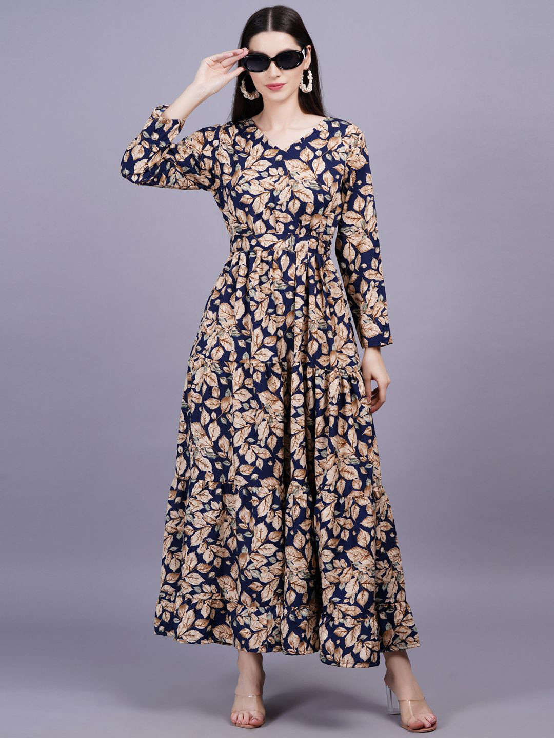 Buy HIGHLIGHT FASHION EXPORT Floral Print Maxi Dress - Dresses for ...