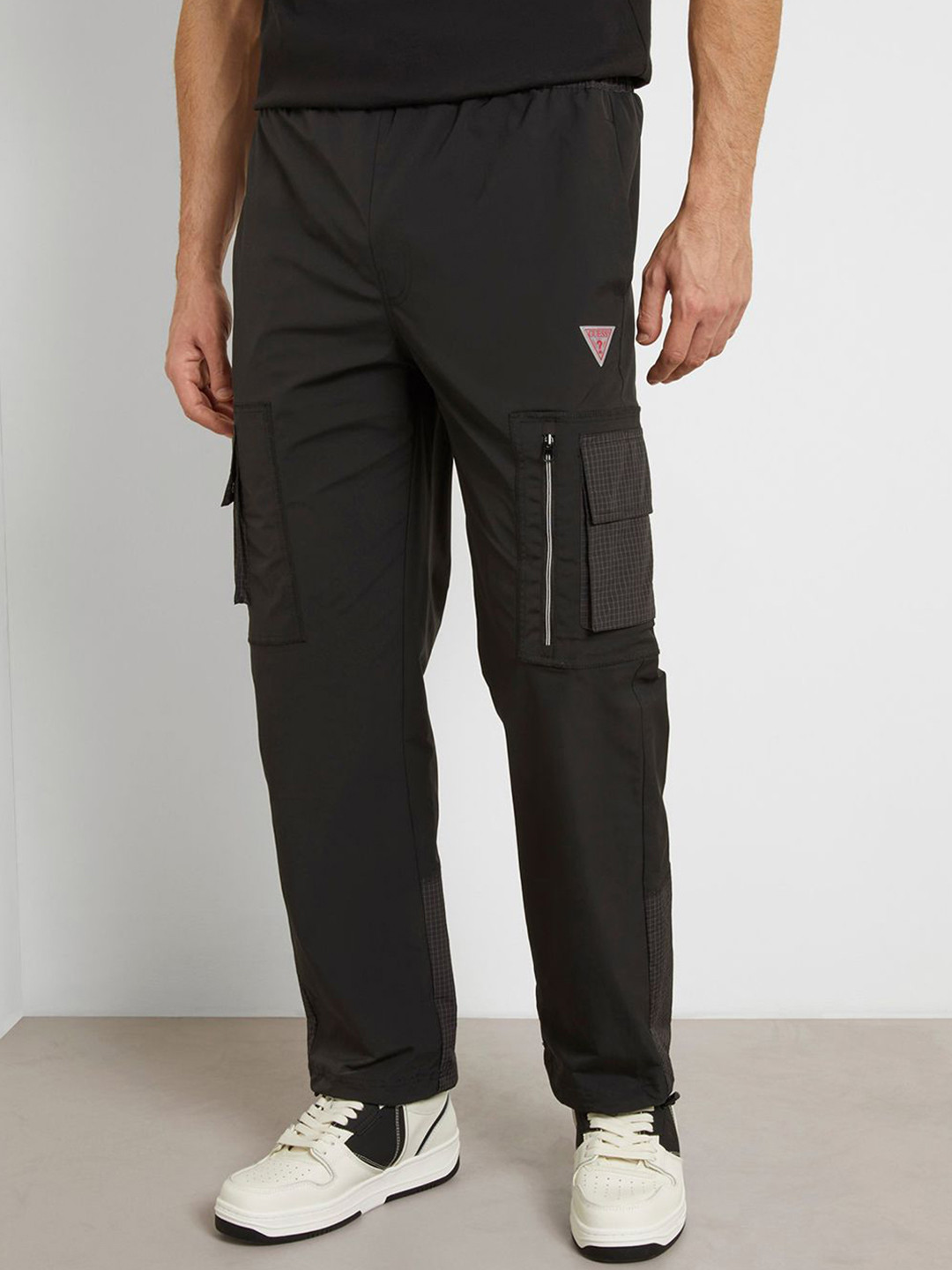 Buy GUESS Men Mid Rise Regular Fit Cargos Trousers - Trousers for Men ...