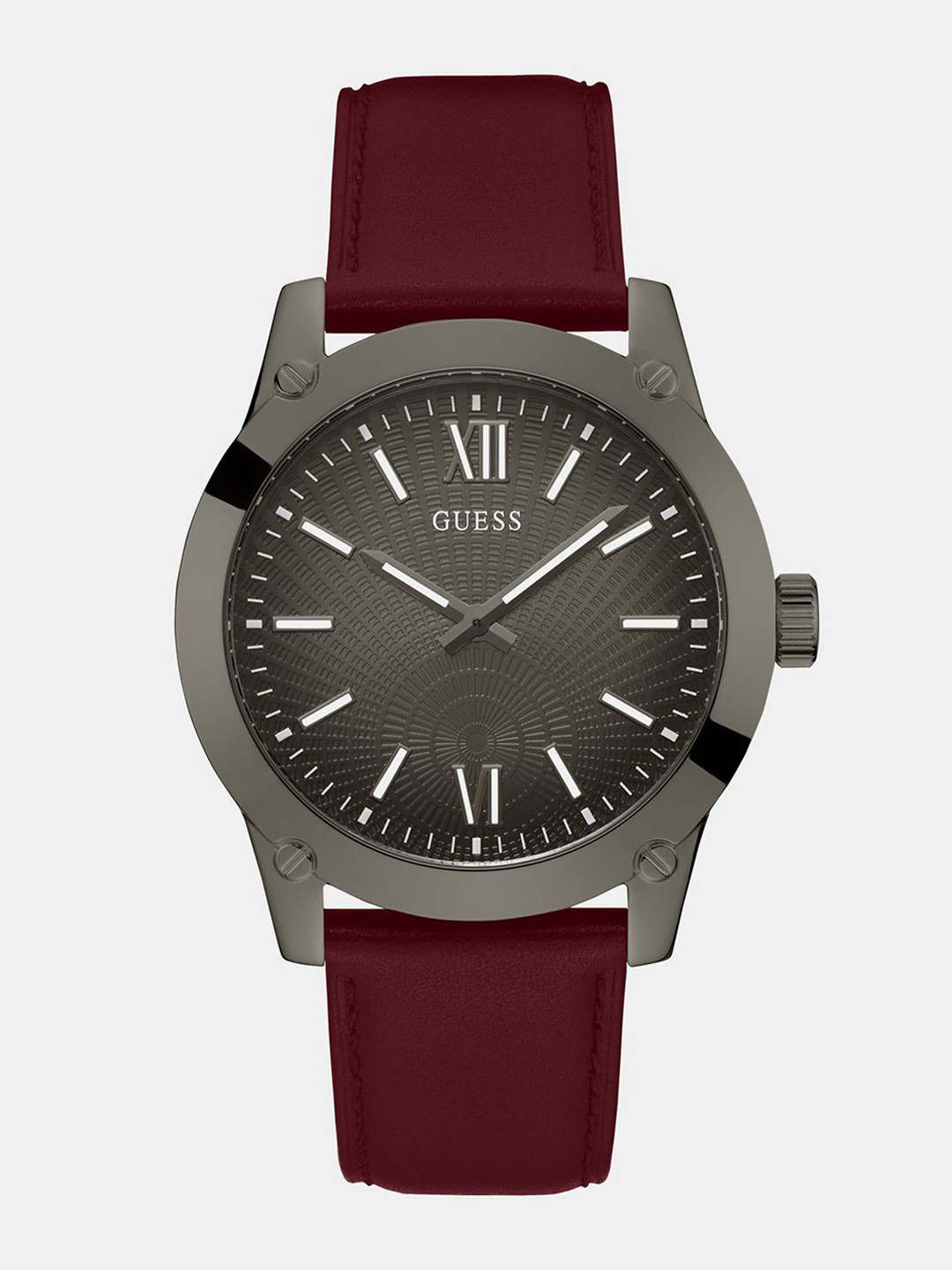 Buy GUESS Men Dial & Leather Straps Analogue Watch GW0628G4 - Watches ...