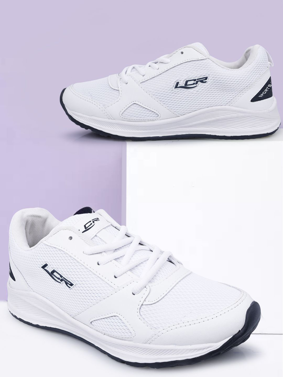 Buy Lancer Men White Mesh WONDER 6WHT NBL Regular Walking Marking Shoes ...