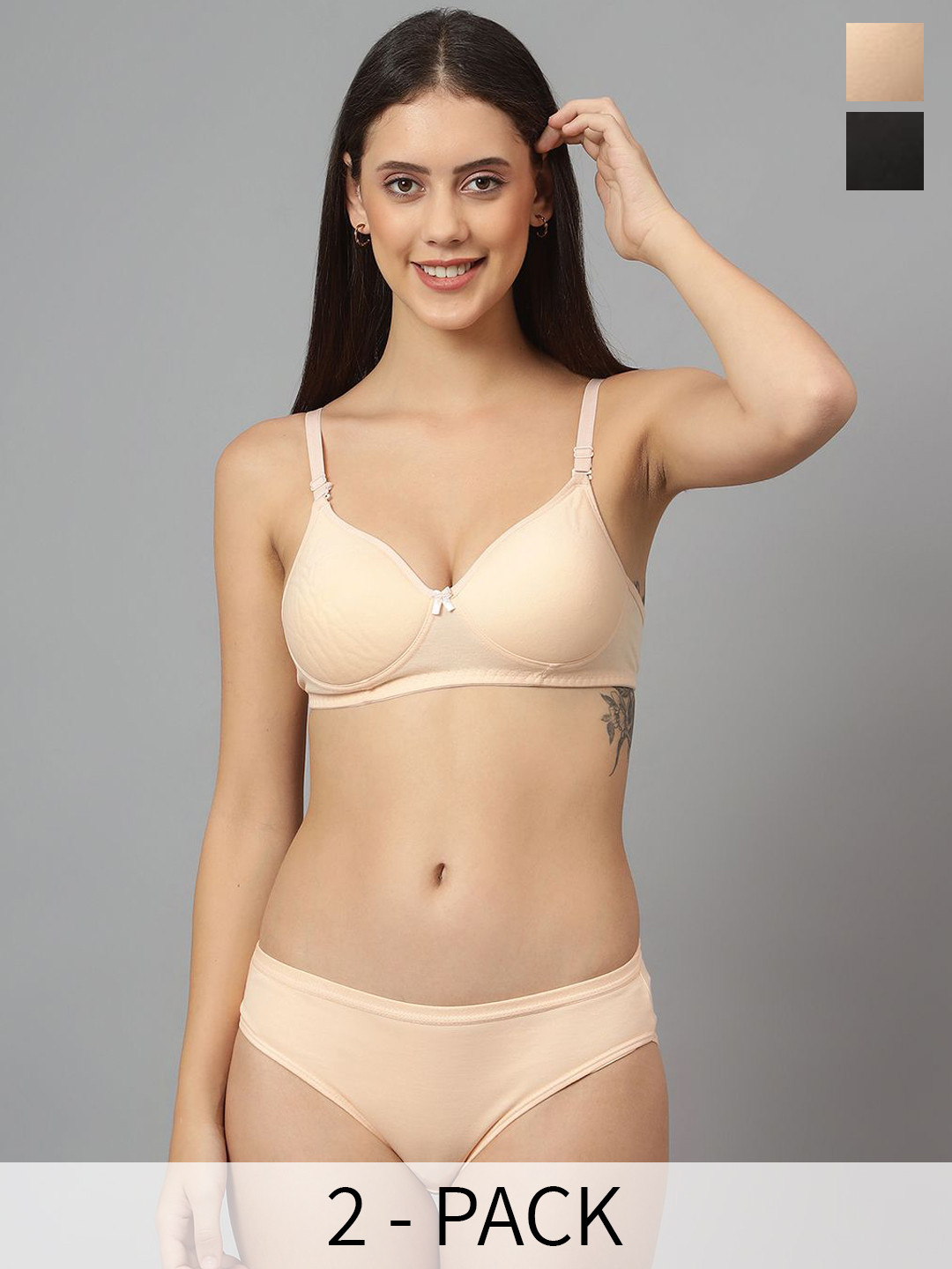 Buy JJAAGG T Pack Of 2 Women Full Coverage Lingerie Set JAG WL 165 24 - Lingerie Set for Women ...