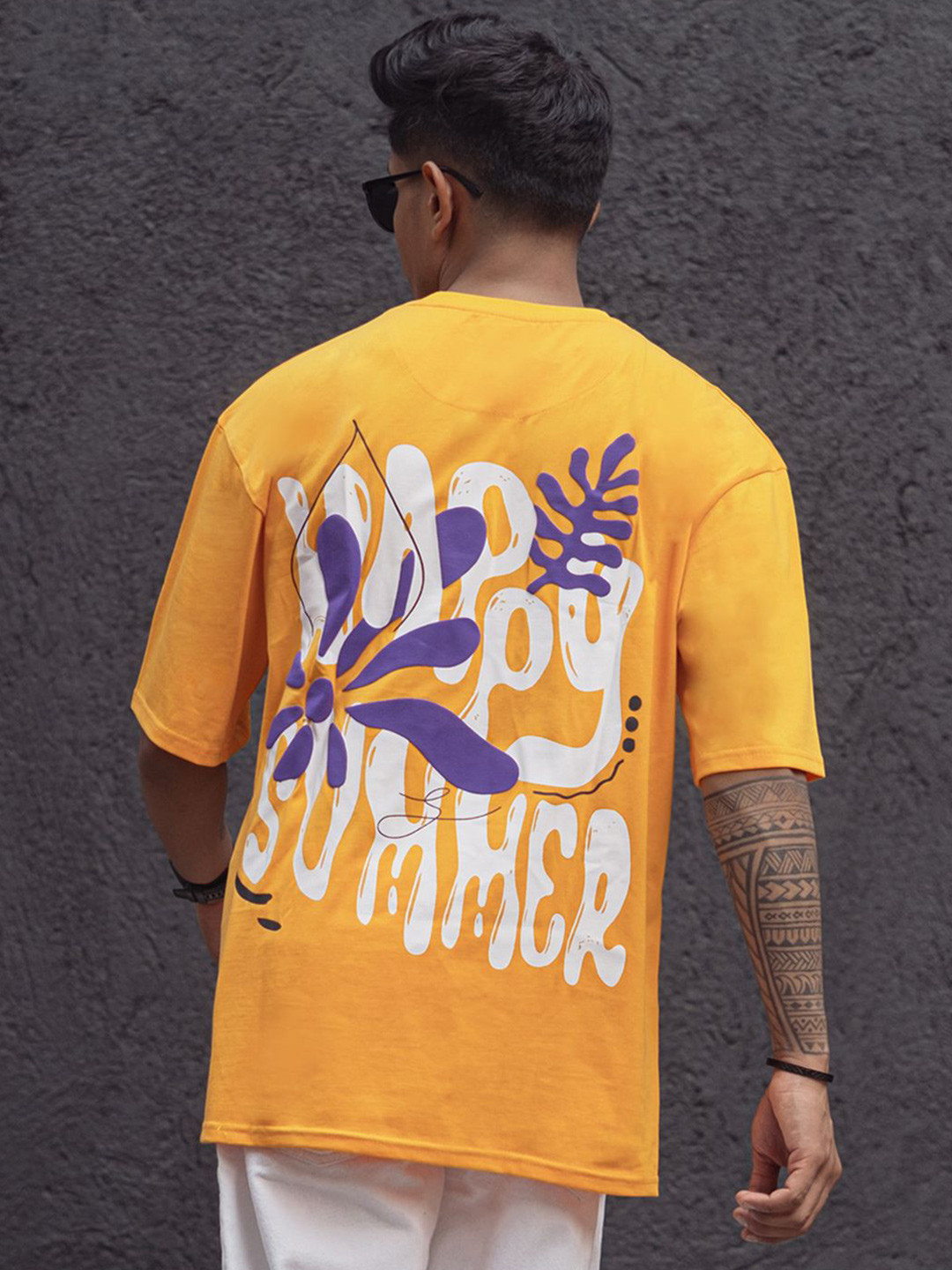 Buy Powerlook Men Typography Printed Cotton Oversized T Shirt - Tshirts ...
