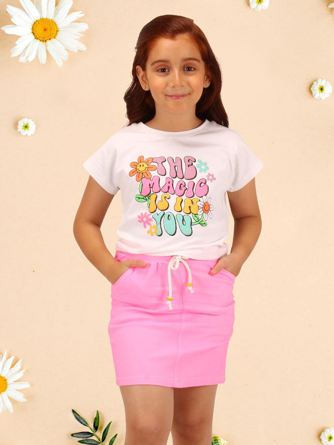 Buy CUTECUMBER Girls Embellished Top With Skirt - Clothing Set for ...