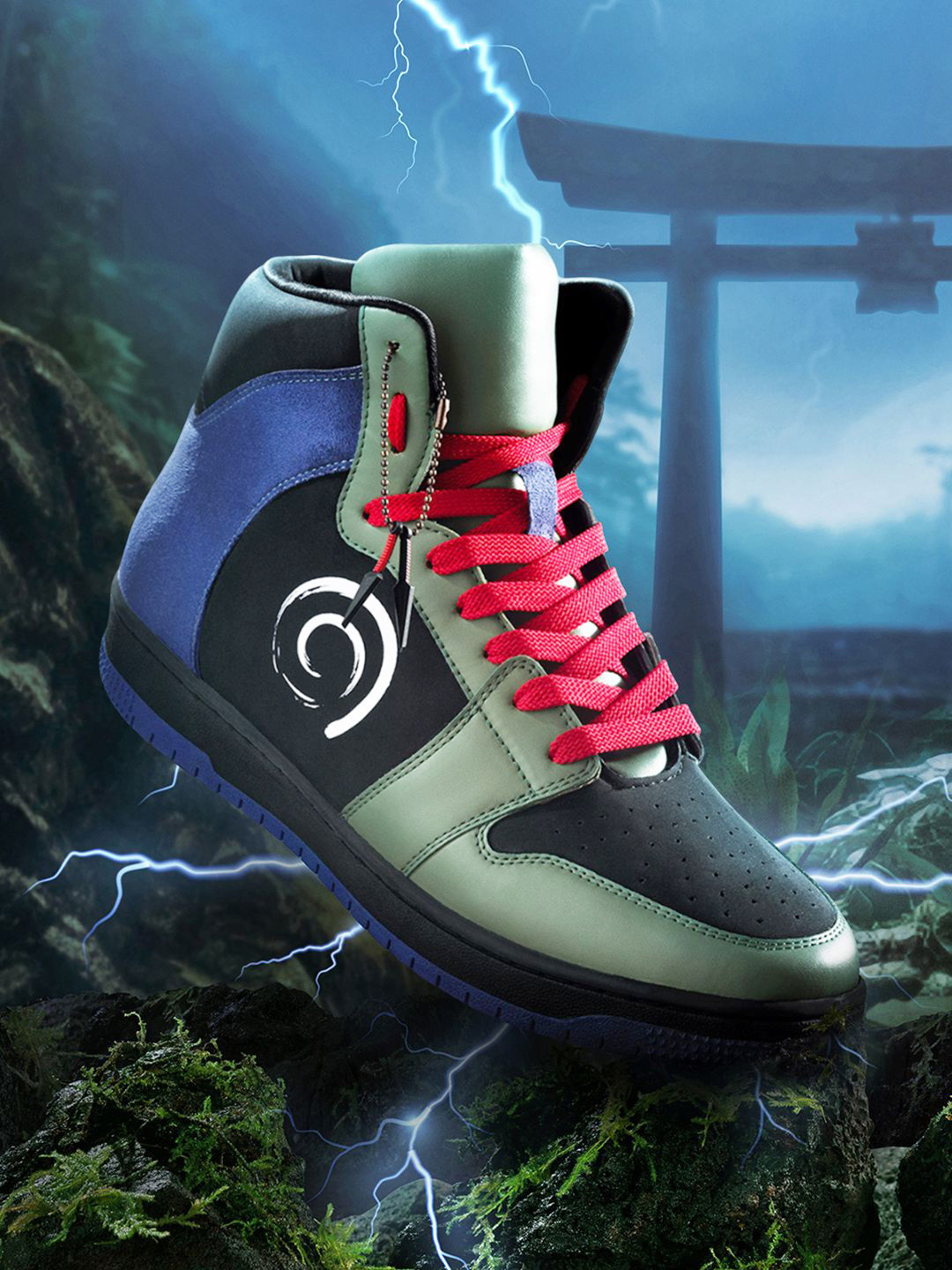 Buy Bewakoof Men Naruto Kakashi Colourblocked High Top Sneakers ...