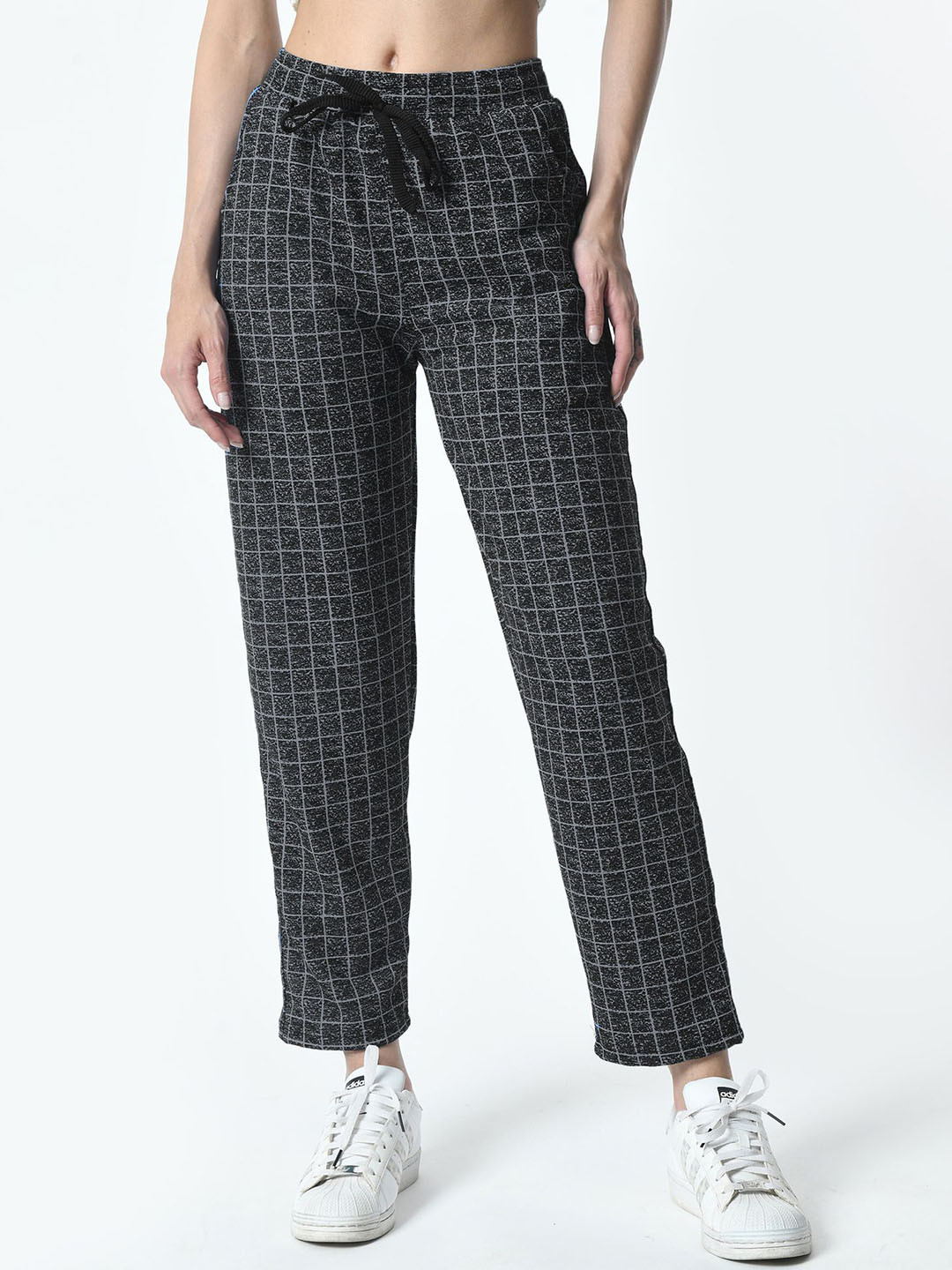 Buy BAESD Women Checked Regular Fit Lower Track Pants - Track Pants for ...