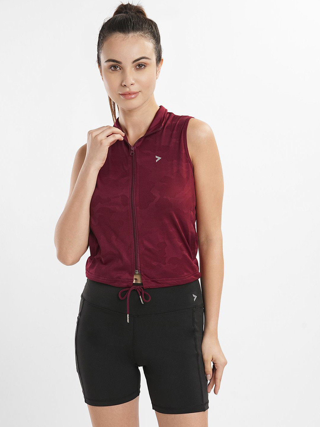 Buy Bombay High Women Camouflage Lightweight Crop Running Sporty Jacket ...