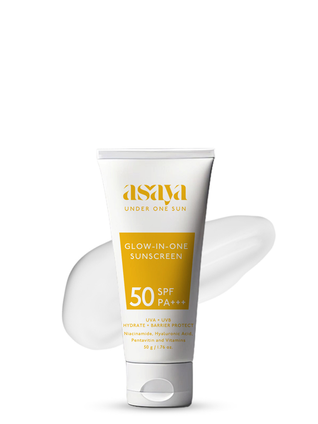 Buy Asaya Under One Sun Glow In One Sunscreen SPF 50 With Niacinamide ...