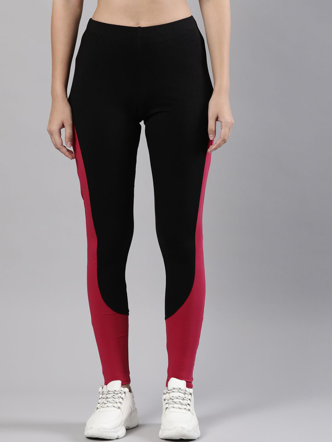 Buy Femmora Women Colourblocked Ankle Length Sports Tights - Tights for ...