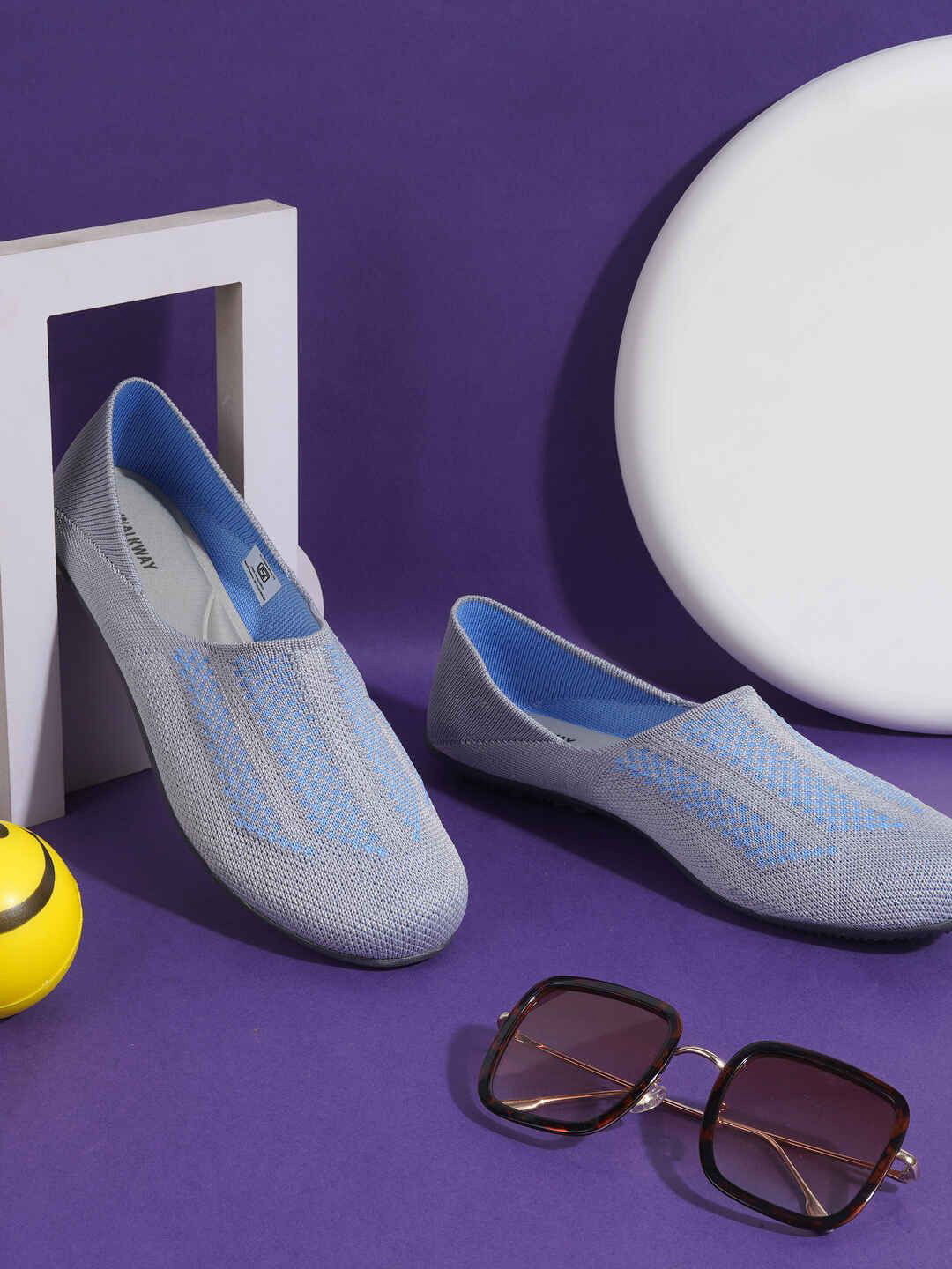 Buy WALKWAY By Metro Women Round Toe Textile Walking Shoes - Sports ...