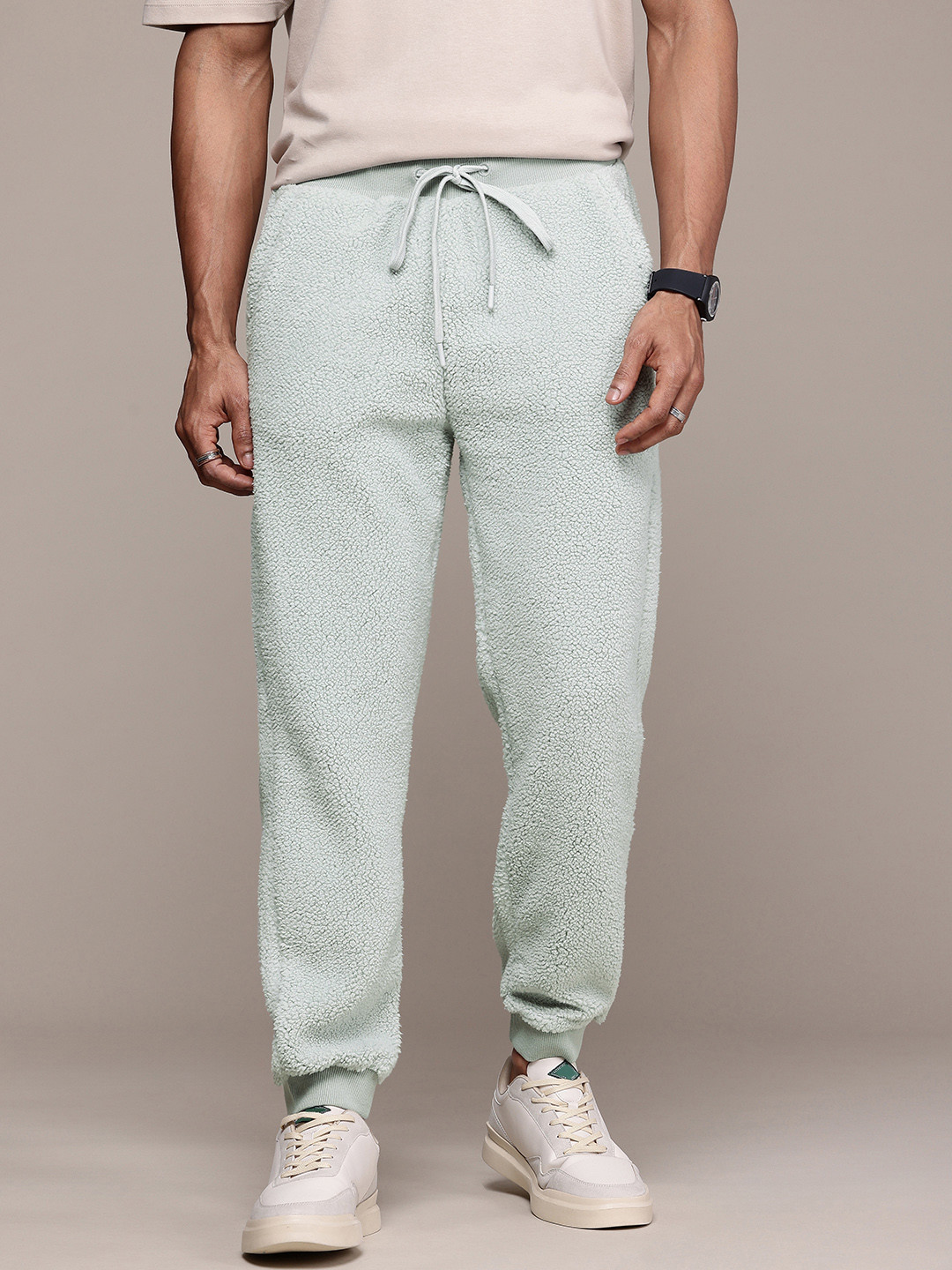 Buy WROGN Men Comfort Fit Fuzzy Joggers - Track Pants for Men 29967244 ...