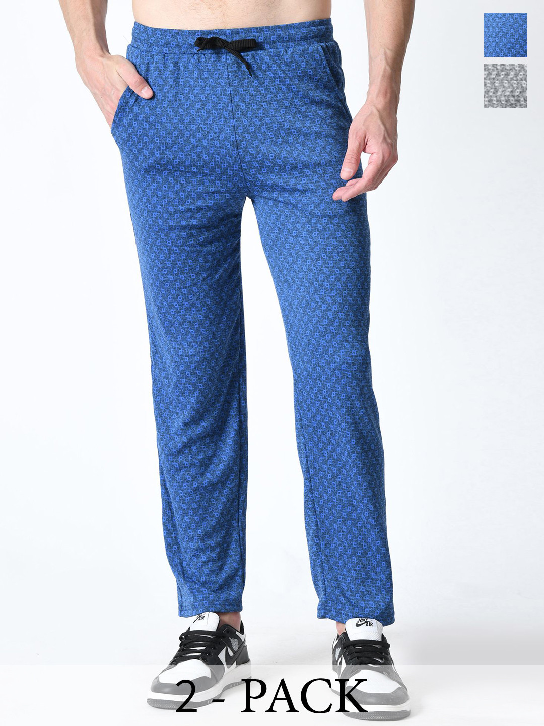 Buy BAESD Pack Of 2 Check Printed Lower Track Pants - Track Pants for ...