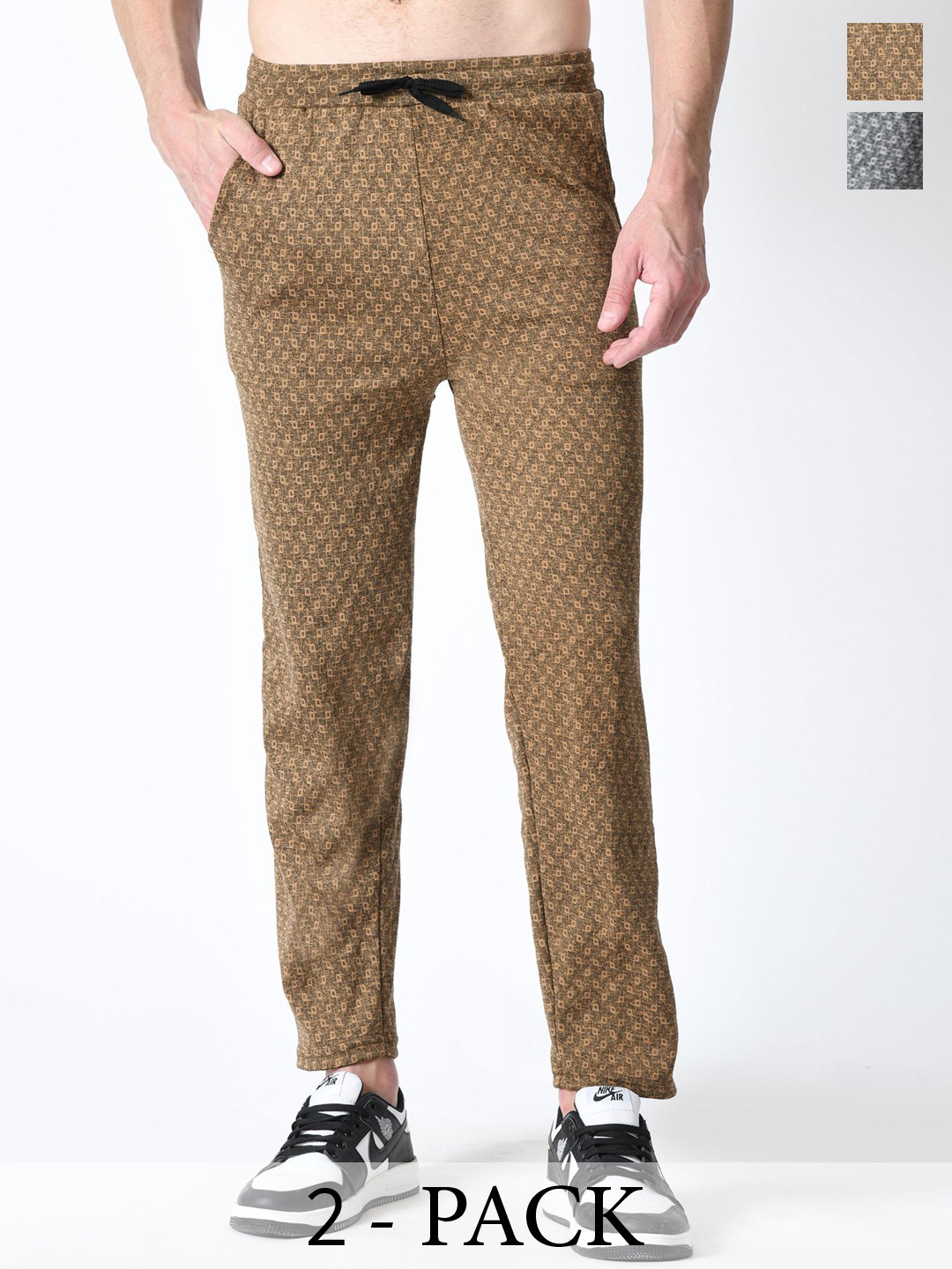 Buy BAESD Pack Of 2 Check Printed Lower Track Pants - Track Pants for ...