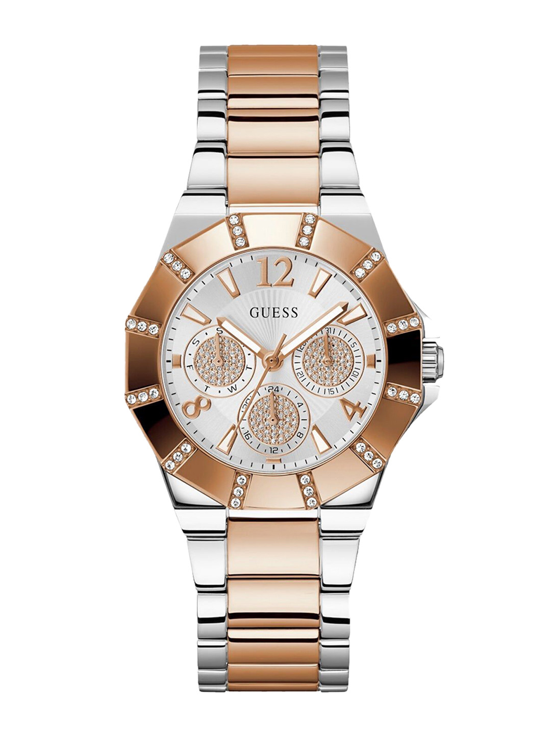 Buy GUESS Women Dial & Stainless Steel Bracelet Style Straps Analogue ...