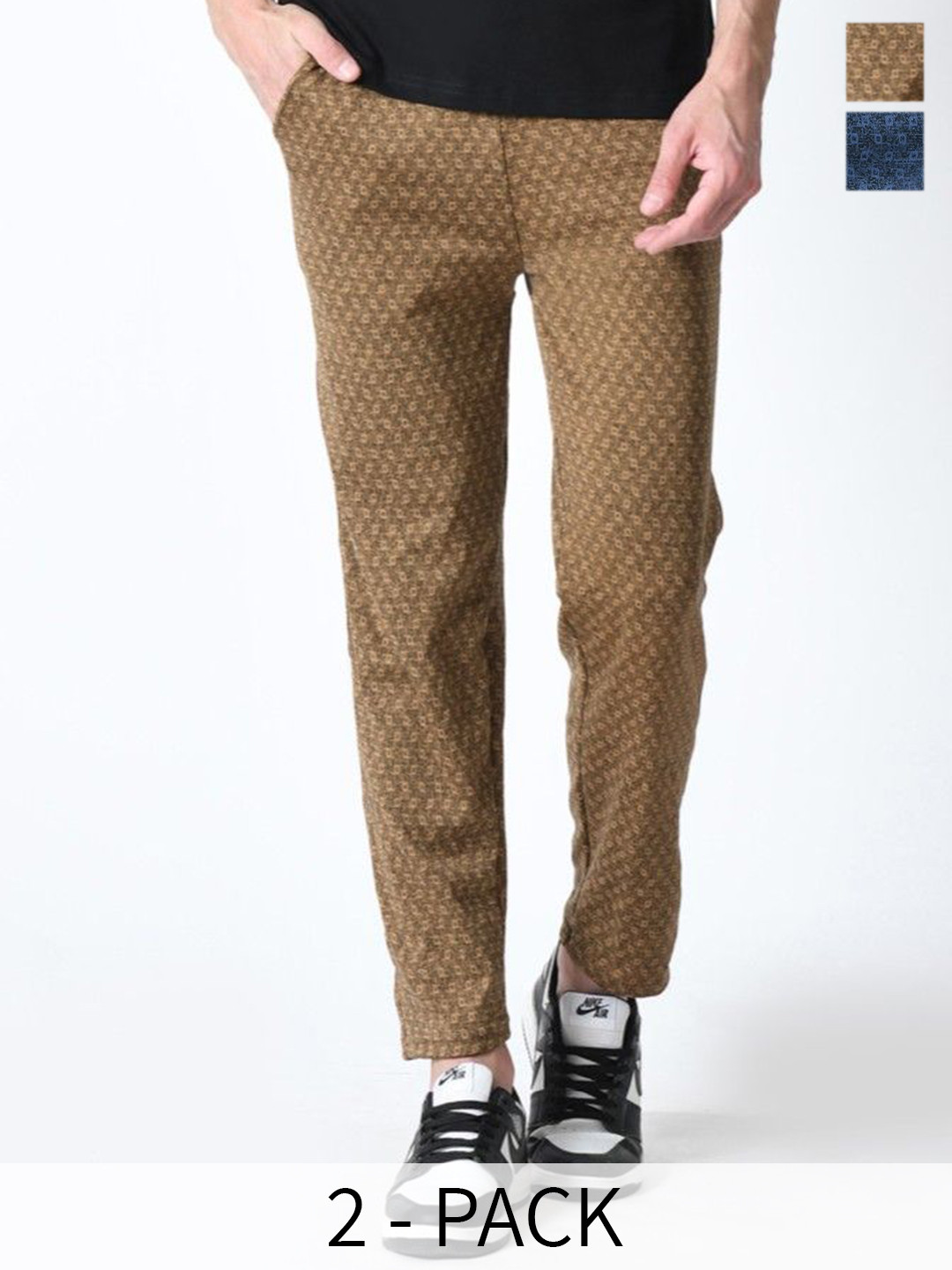 Buy BAESD Men Pack Of 2 Printed Lower Track Pants - Track Pants for Men ...