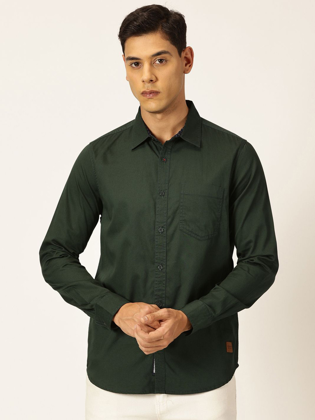 Buy Provogue Men Classic Cotton Slim Fit Opaque Casual Shirt - Shirts ...