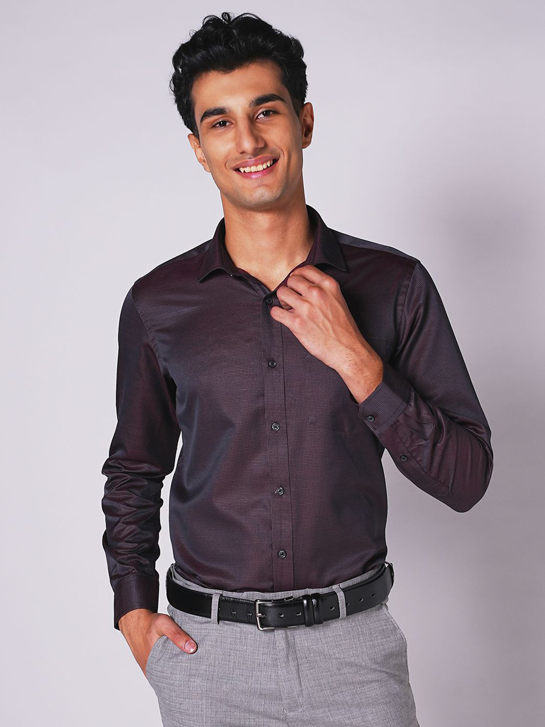 Buy INSPIRO Men Solid Spread Collar Slim Fit Formal Shirt - Shirts for ...