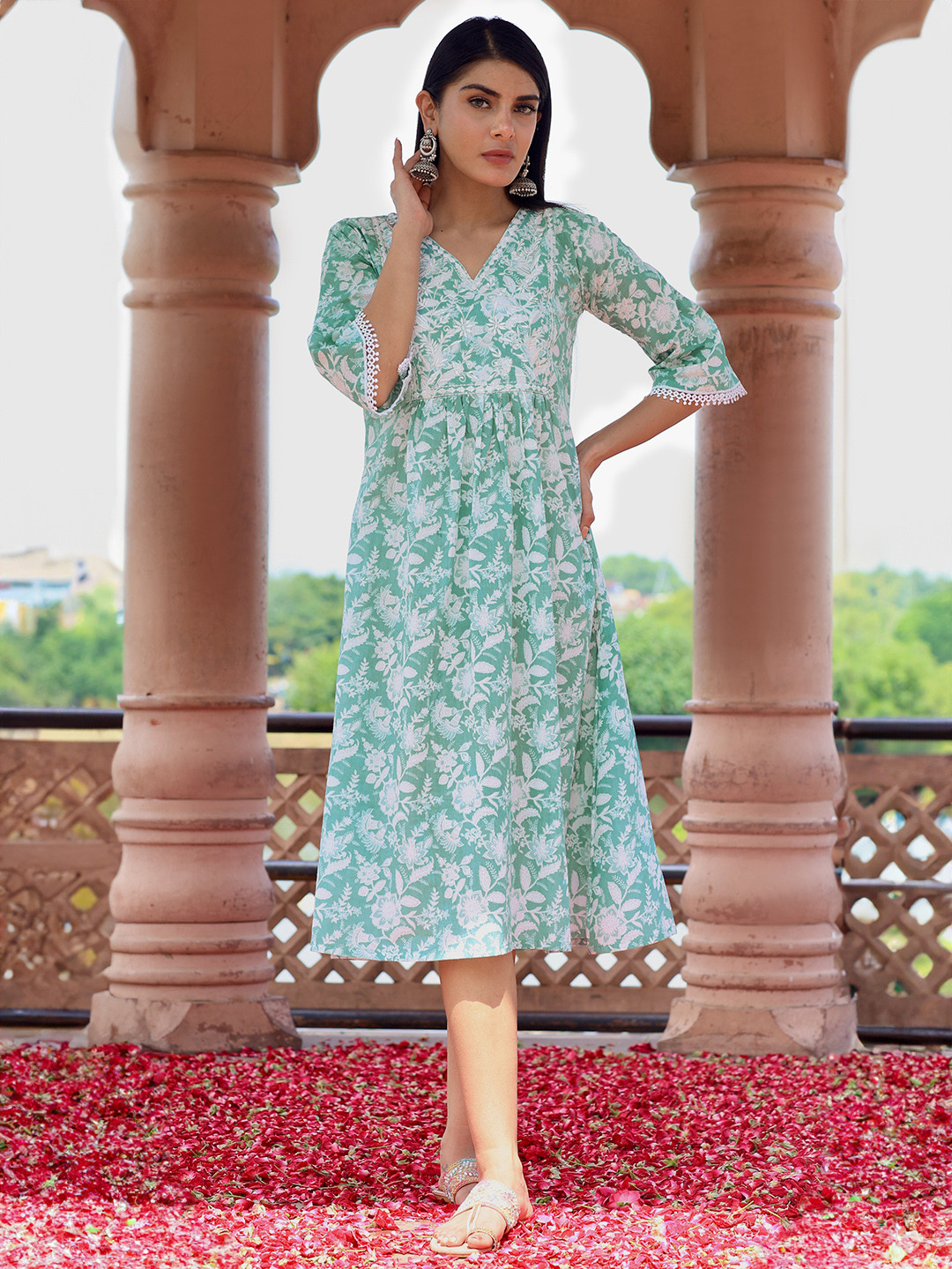 Buy Libas Floral Print A Line Midi Dress - Dresses for Women 29980031 ...