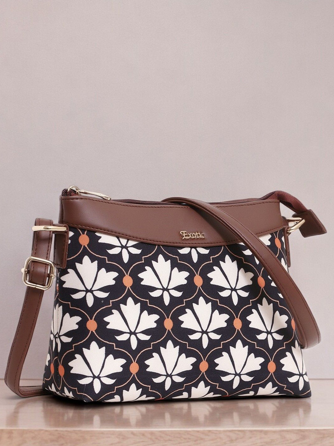 Buy Exotic Women Floral Bucket Sling Bag With Fringed - Handbags for ...