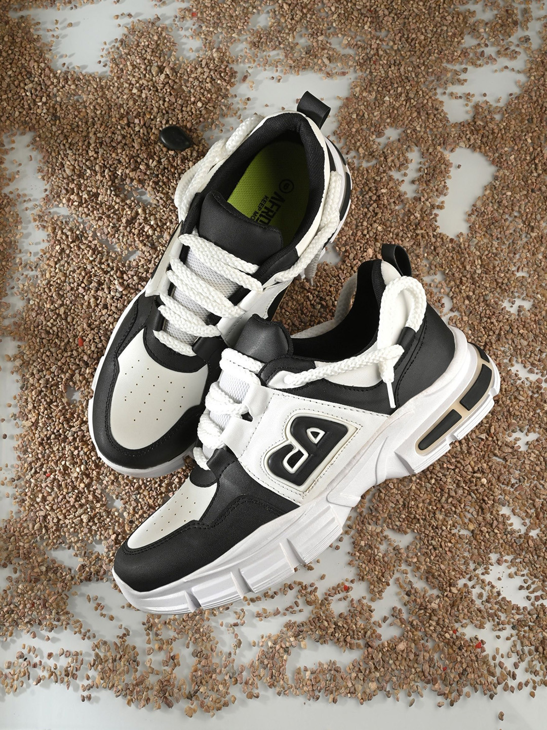 Buy AfroJack Men Colourblocked Round Toe Memory Foam Sneakers - Casual ...