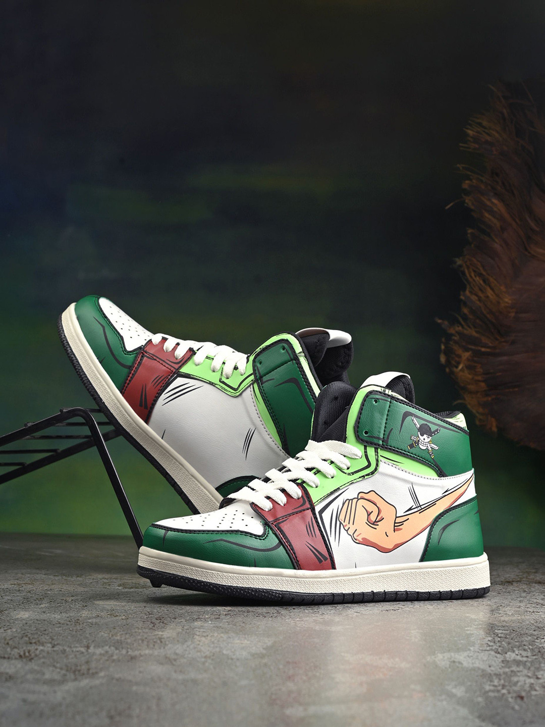 Buy AfroJack Men Anime Printed Round Toe Memory Foam Sneakers - Casual ...
