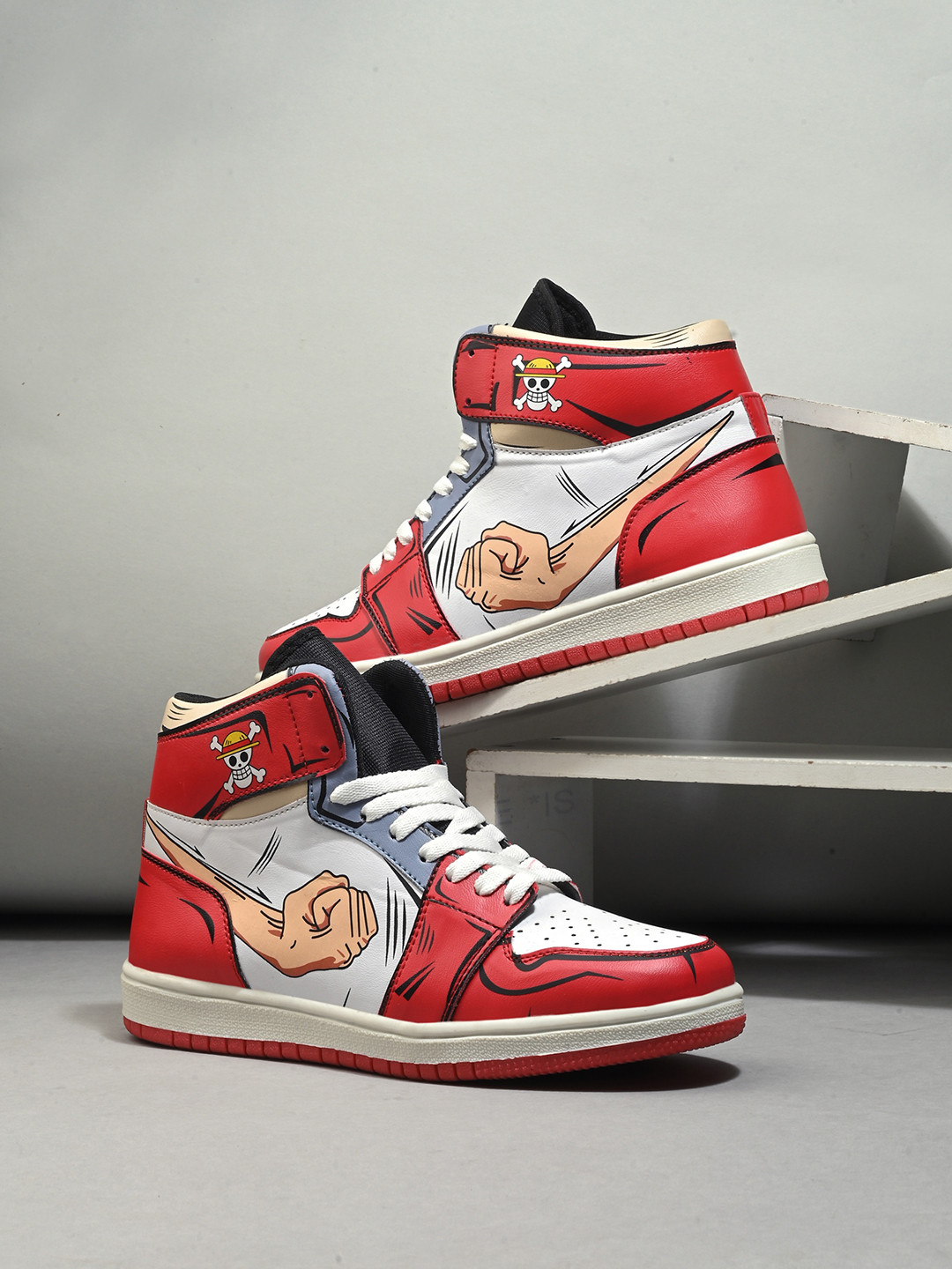 Buy AfroJack Men Anime Printed Round Toe Memory Foam Sneakers - Casual ...